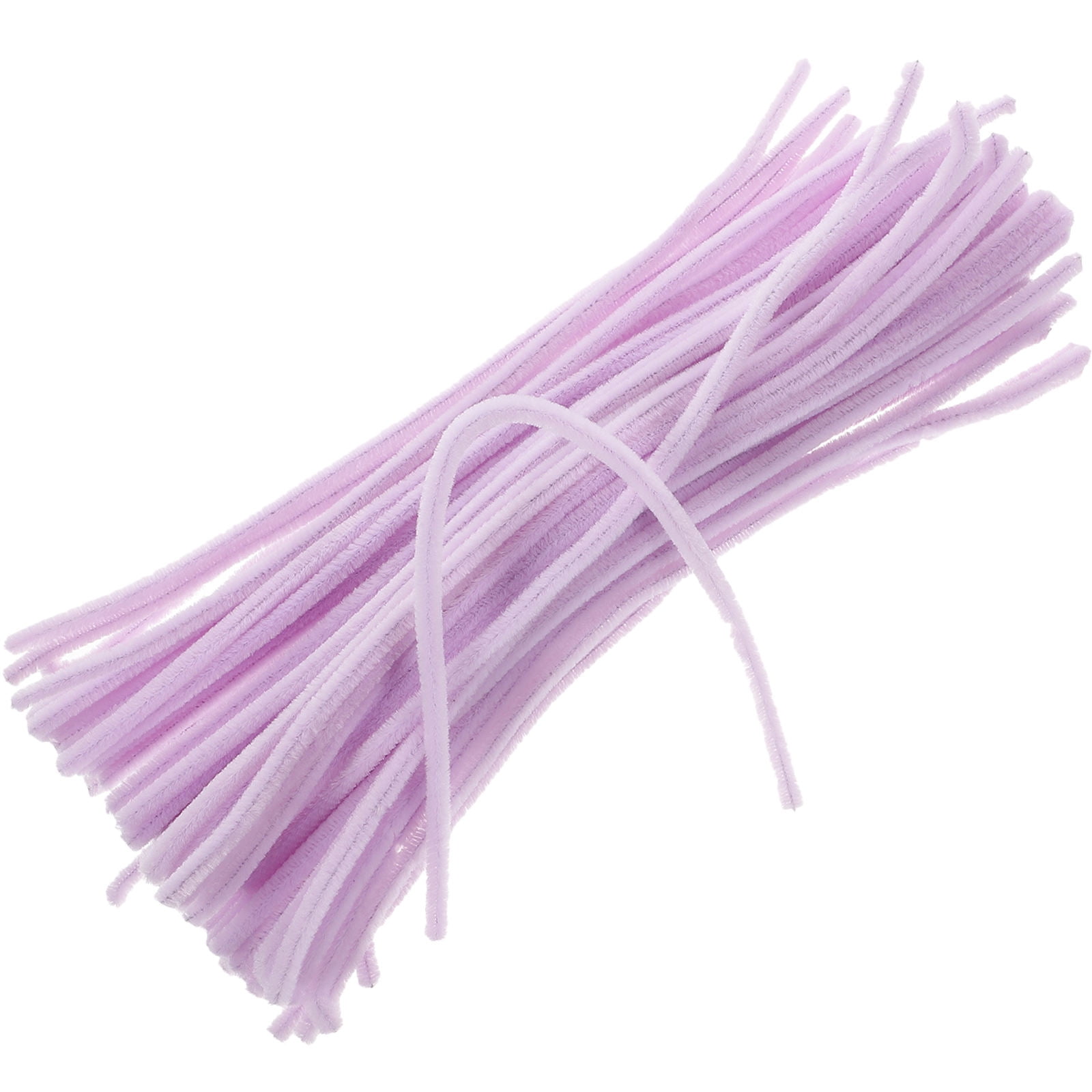 Mobestech 100Pcs Twist Rod School Supplies Light Purple Plush Iron Wire ...