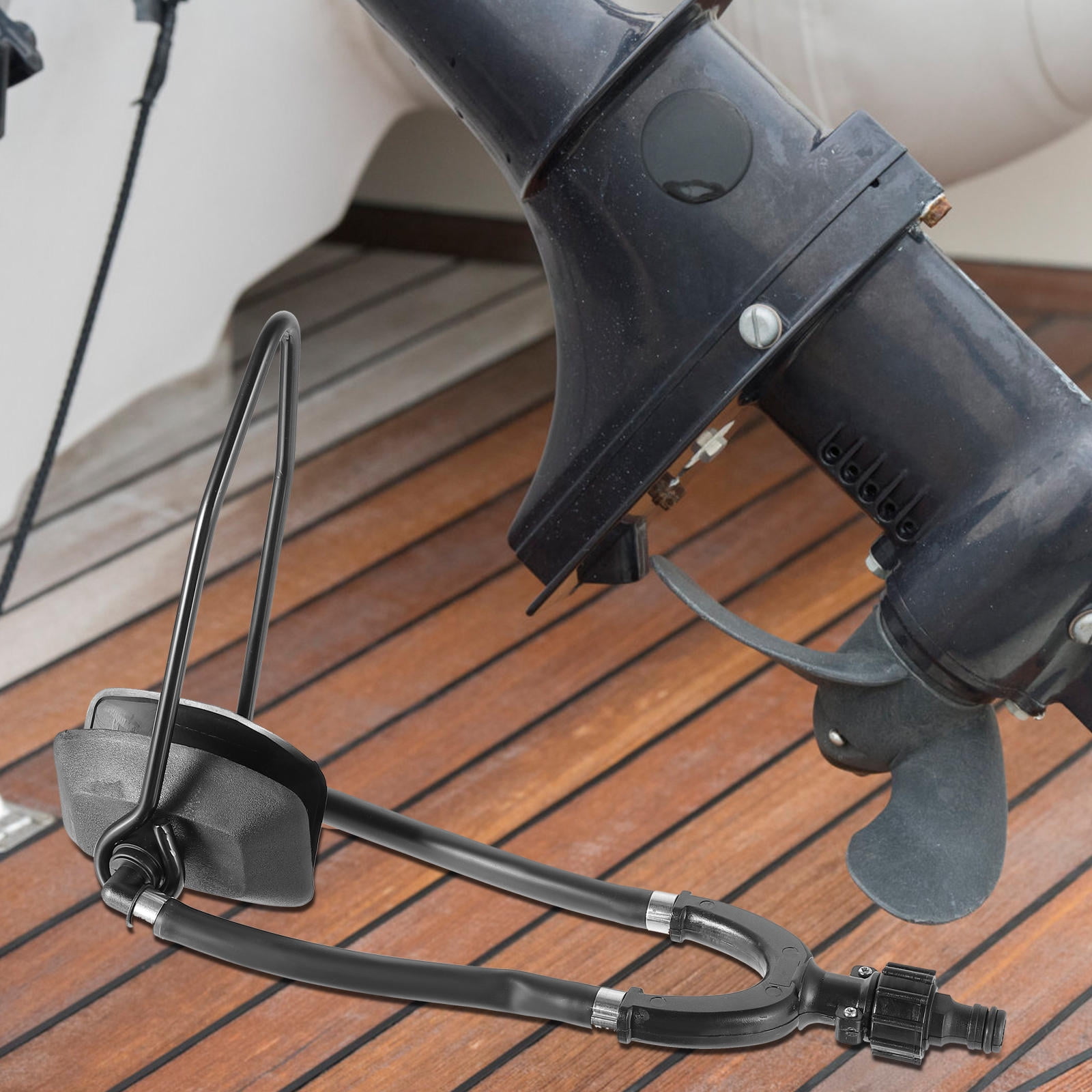 Mobestech Outboard Engine Water Muffs Black Stainless Steel 1Set Water ...