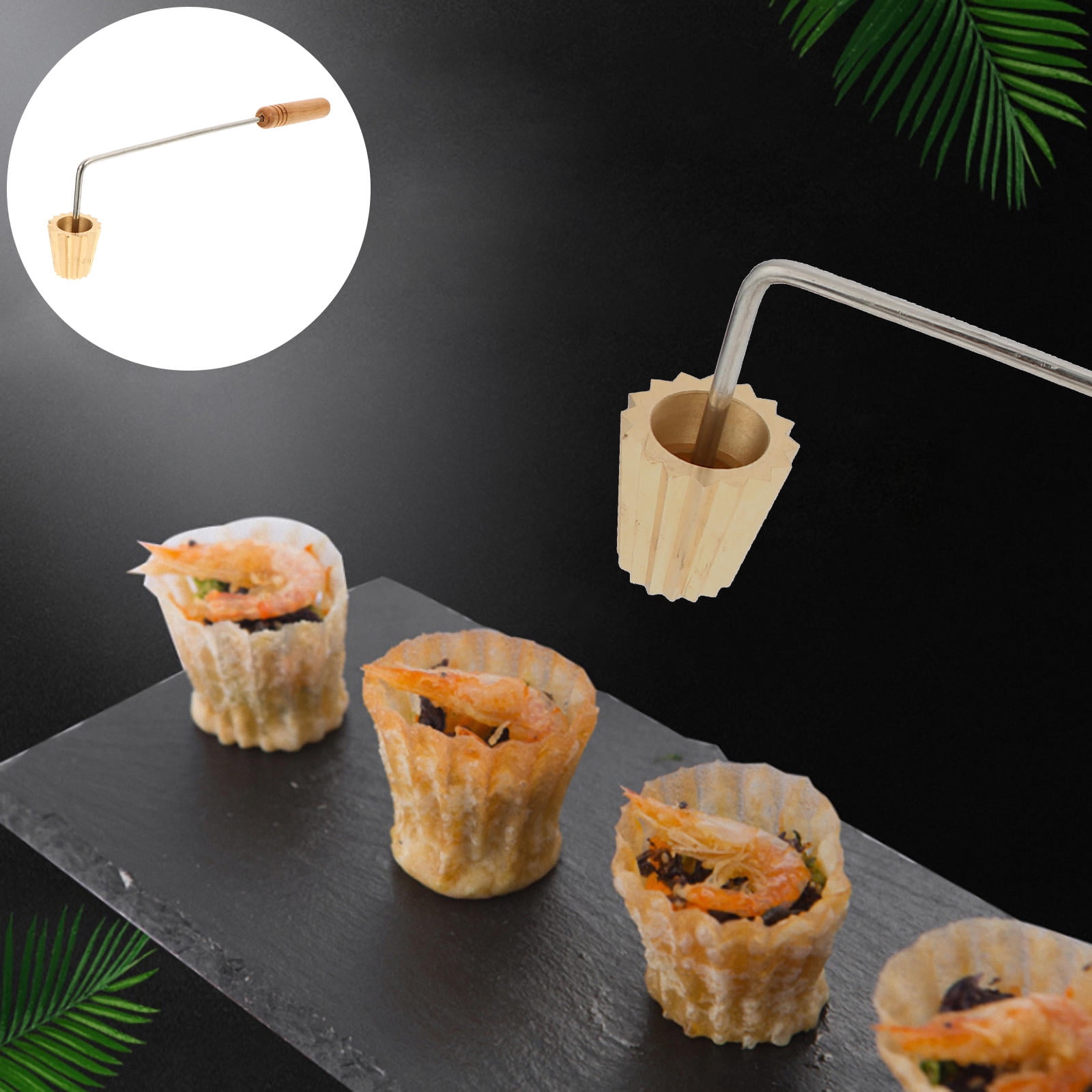 Mobestech 1Set Baking Wood Reusable Cake Tartlets for Baking Room and ...