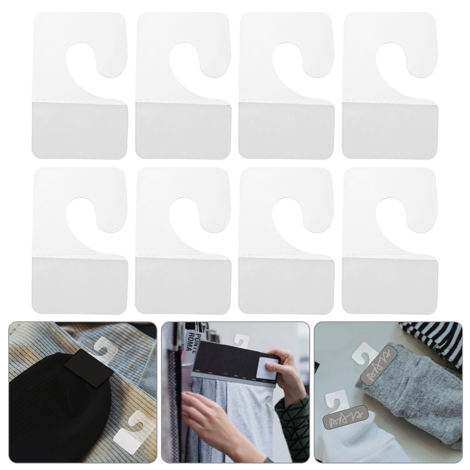 Mobestech 200Pcs Heavy Duty Pegboard Hanger Hooks Transparent PVC Self ...