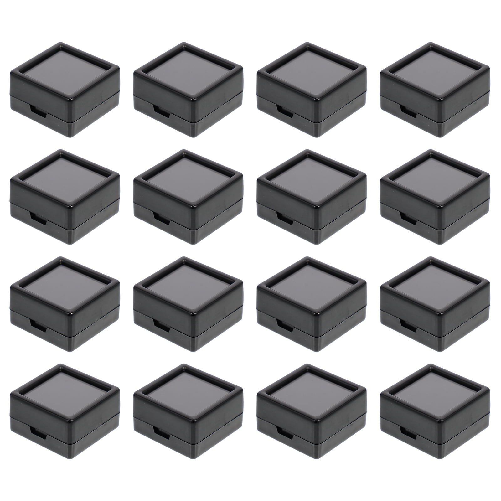 Mobestech 24pcs Transparent Lid Gems Boxes Gemstone Display Box Jewelry ...