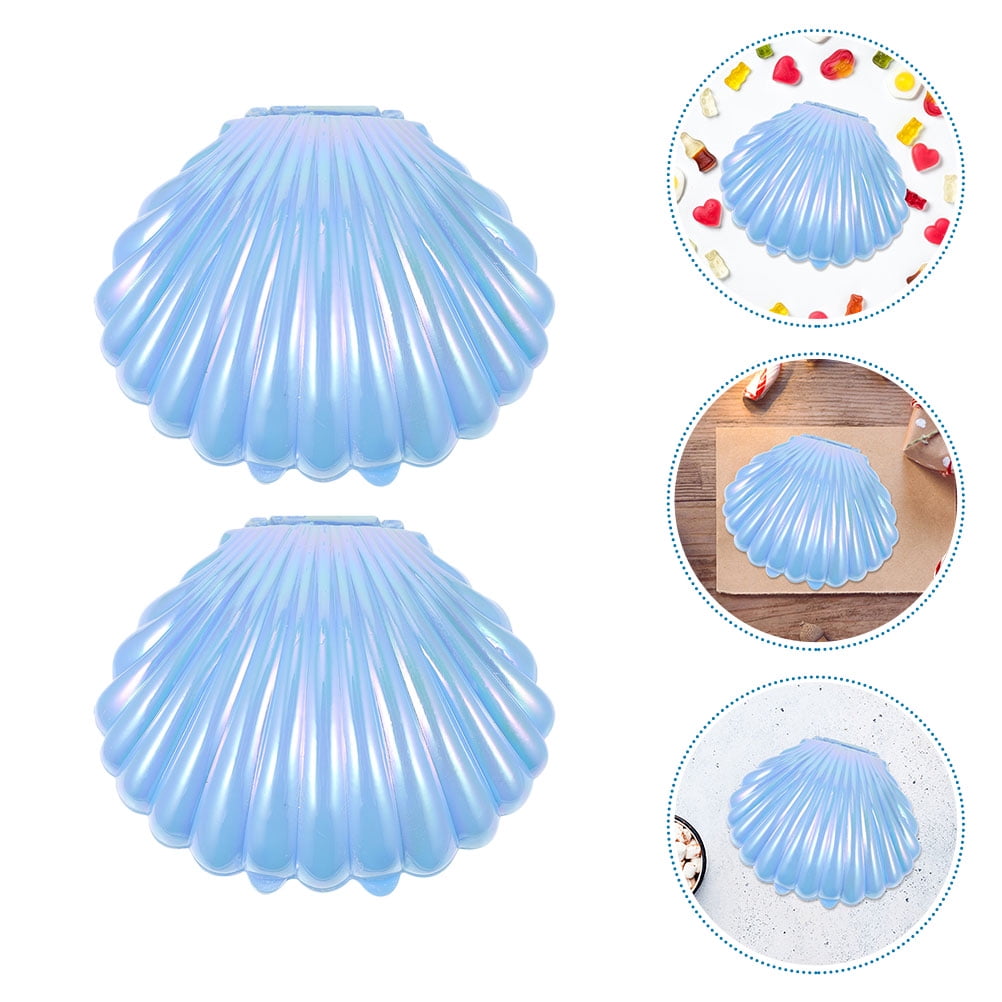 Mobestech 30Pcs Mini Seashell Shape Sky-Blue Pearl-Like Finish Candy ...