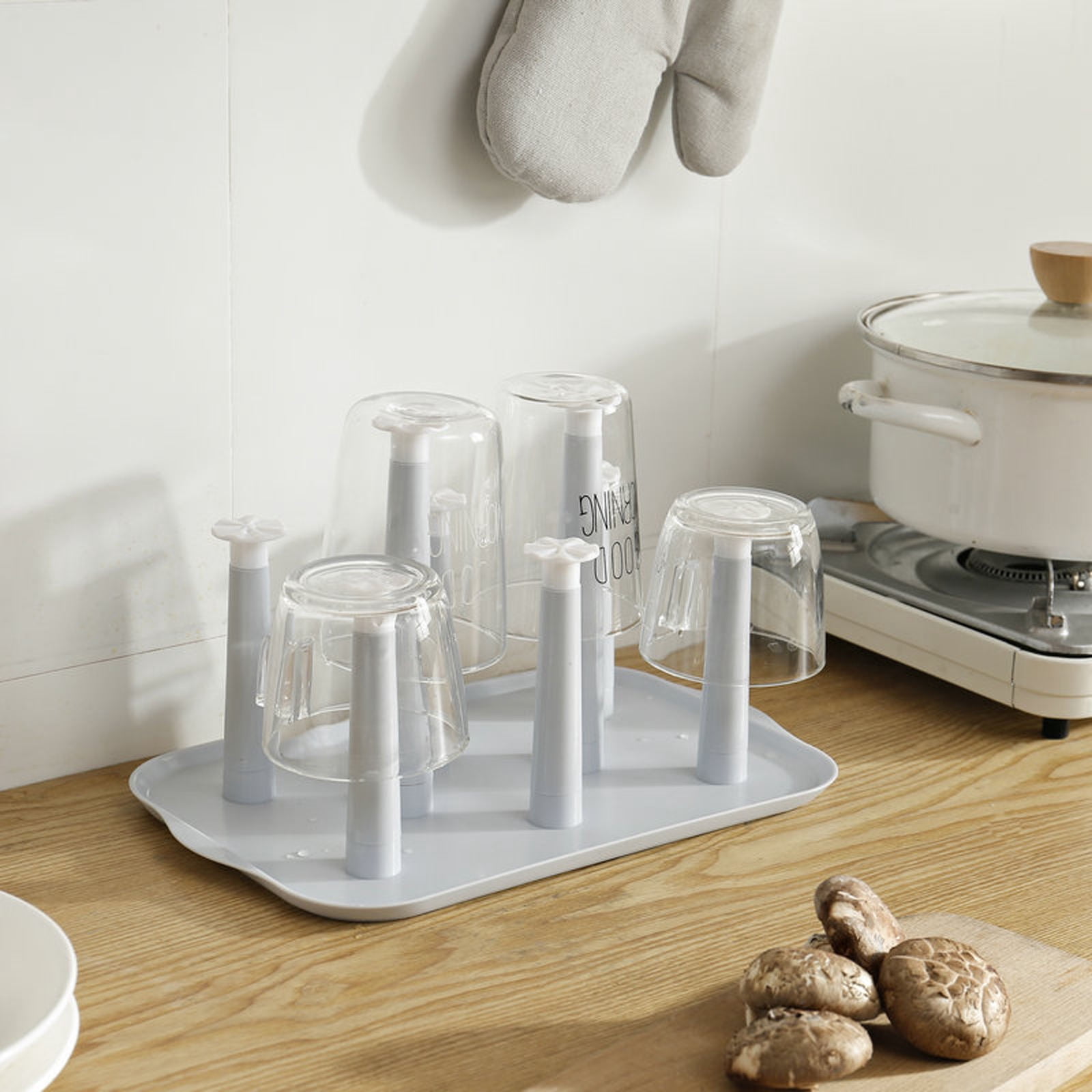 Mobestech Plastic Tumbler Drying Stand for Clean and Organized Kitchen ...