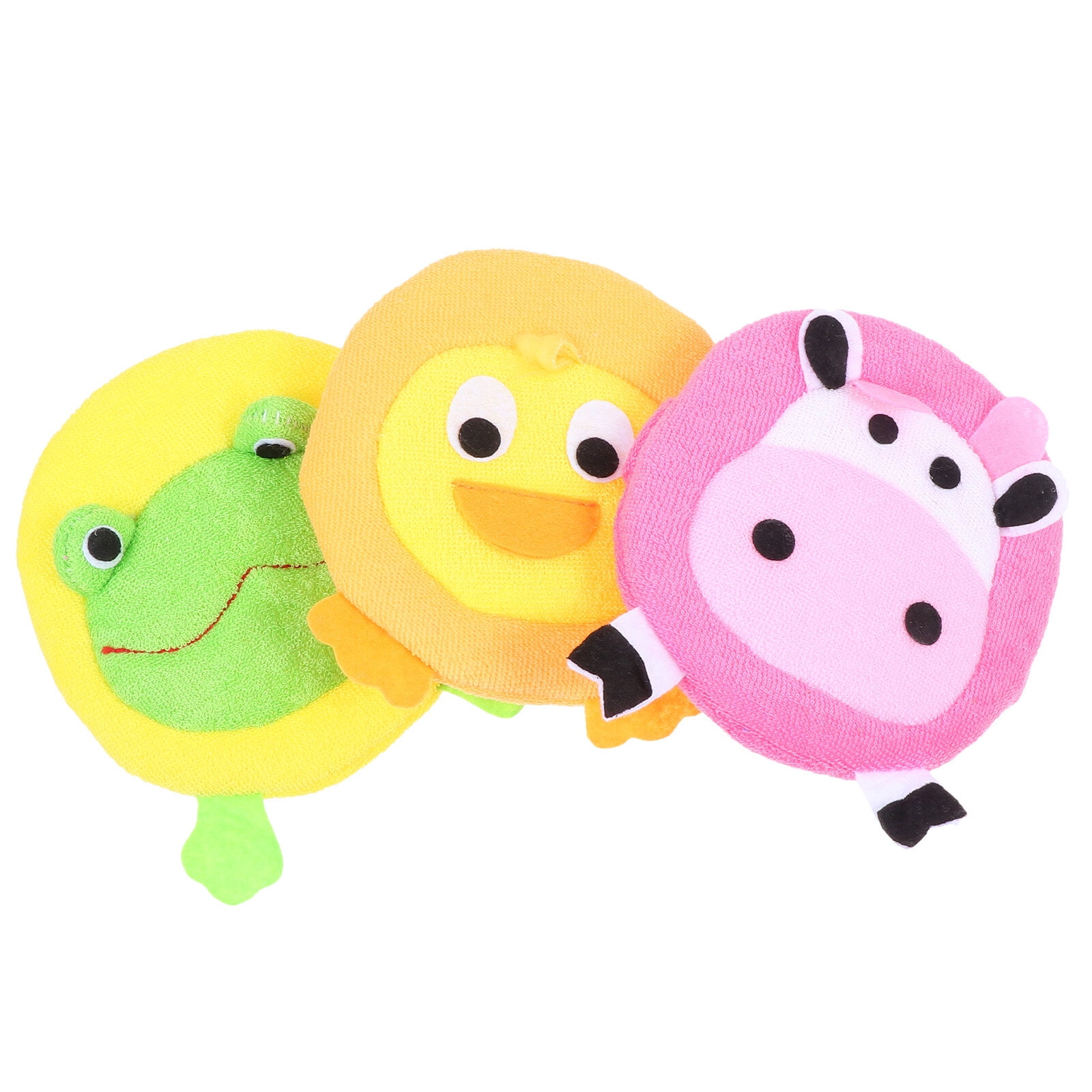 Mobestech 3Pcs Cartoon Shower Sponge Assorted Color Cow Duck Frog ...