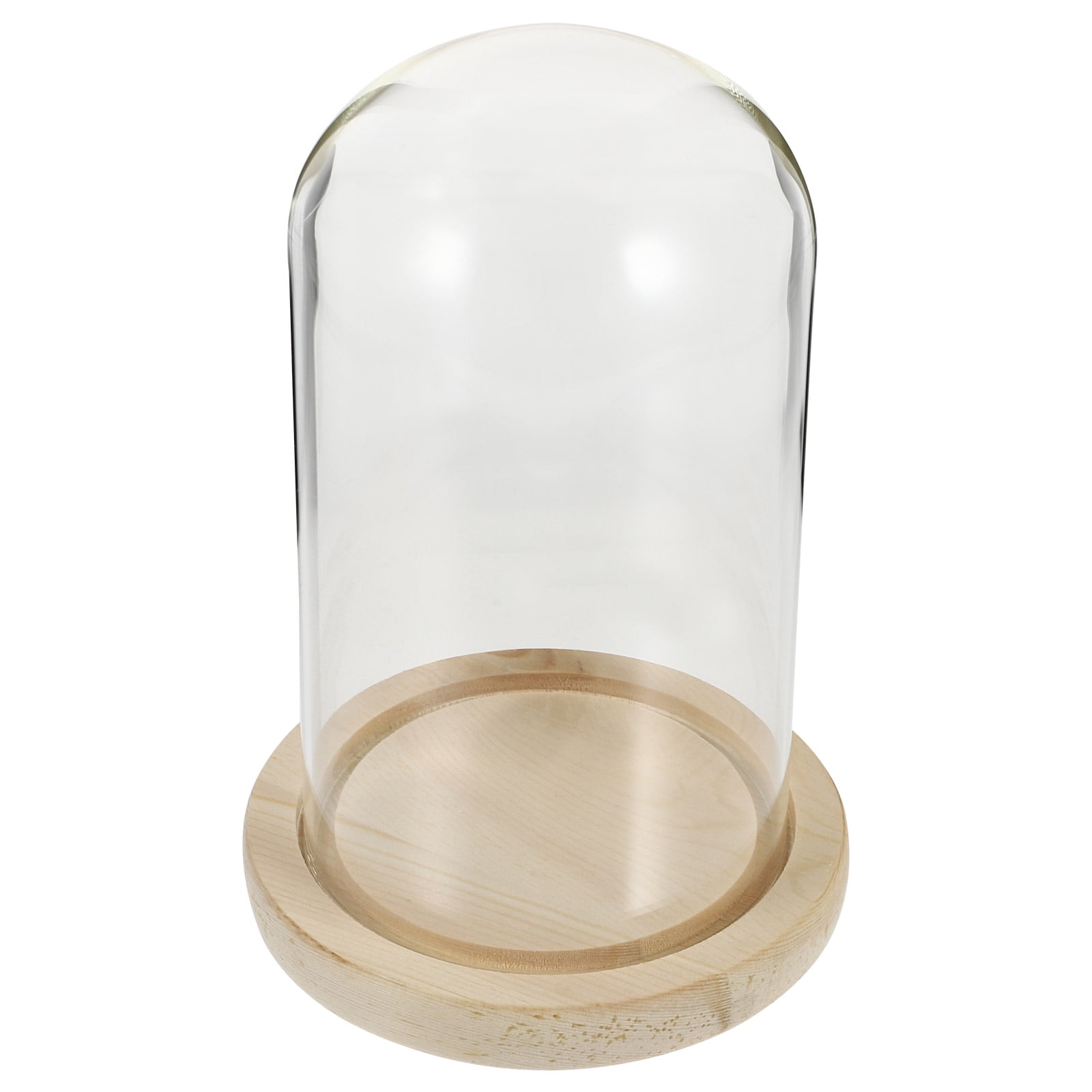 Mobestech Dome Bell Jar Glass Dust Cover Silk Flower Display Case ...