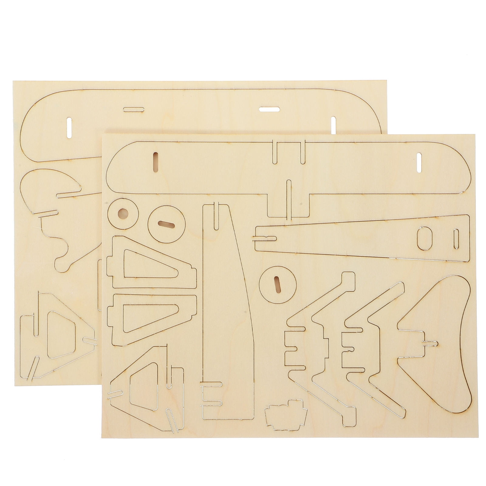 Mobestech Home Classroom Airplane Model Kit Wood Light Brown 1 Set ...