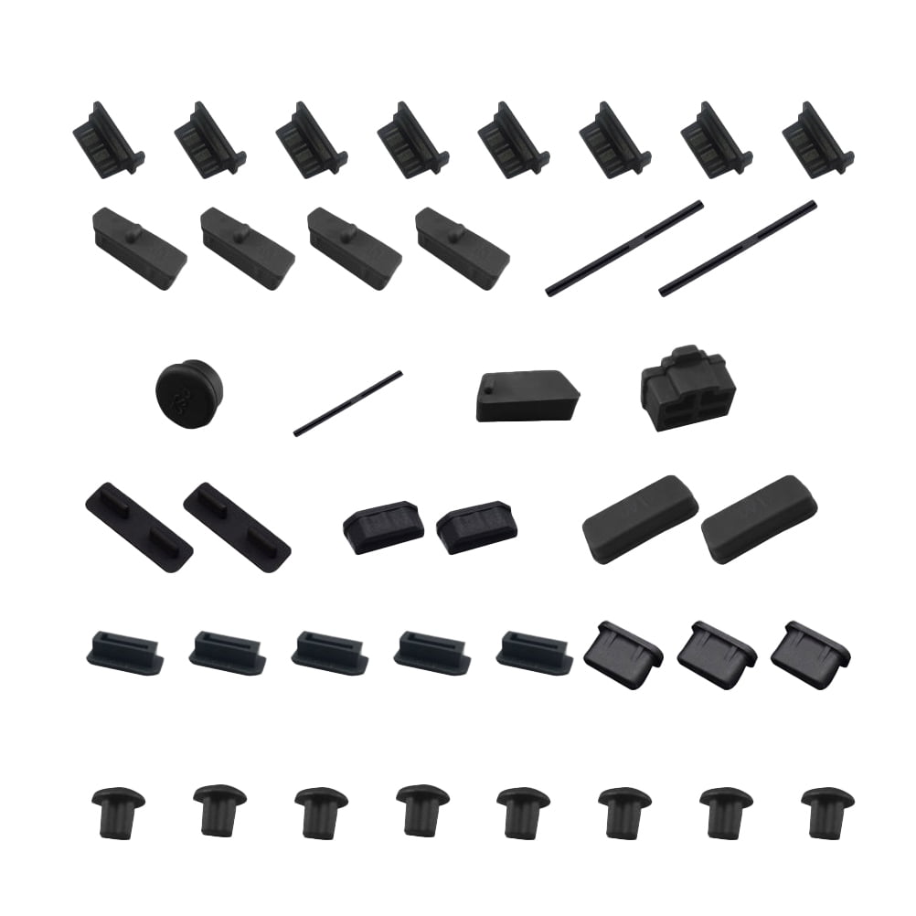 Mobestech Usb Plug Protective Cover 40Pcs Black Silicone for Pc ...