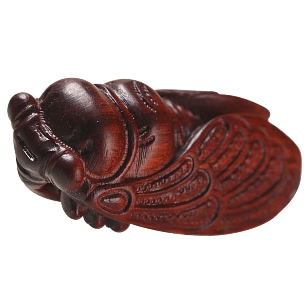 Mobestech Wooden Cicada Ornament Home Wooden Carved Cicada Craft ...