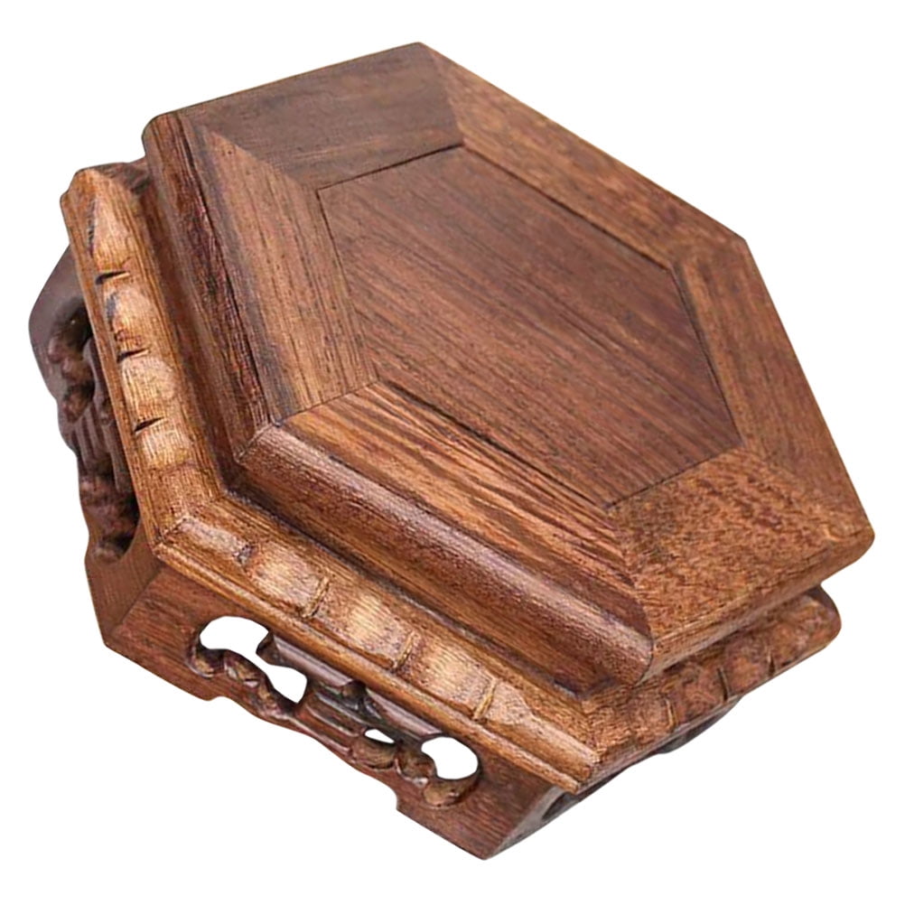 Mobestech Wooden Pedestal Stand Display Base Plant Stand Plant Pot ...