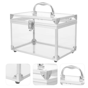 Plastic CD Storage Boxes for Organized Media in White and Blue