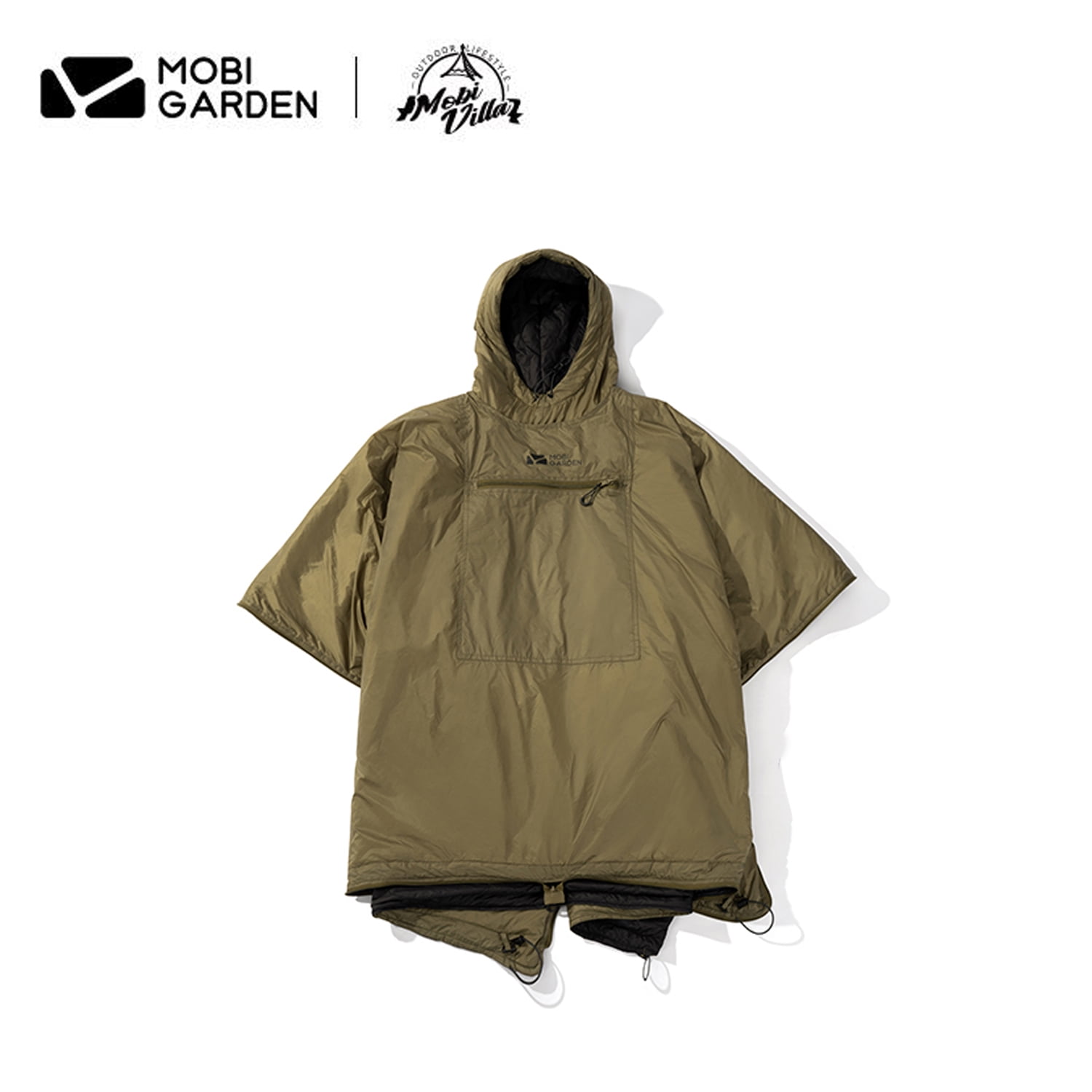 Mobi Garden, Poncho Sleeping Bag, Wearable Hooded Thermal Cape, Outdoor ...