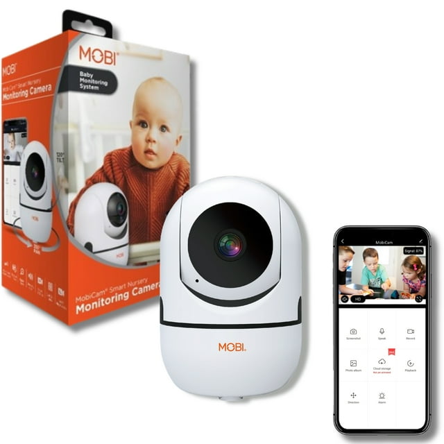 MobiCam HDX Wi-Fi Smart Baby Monitor, 355° Pan & 120° Tilt, Night ...