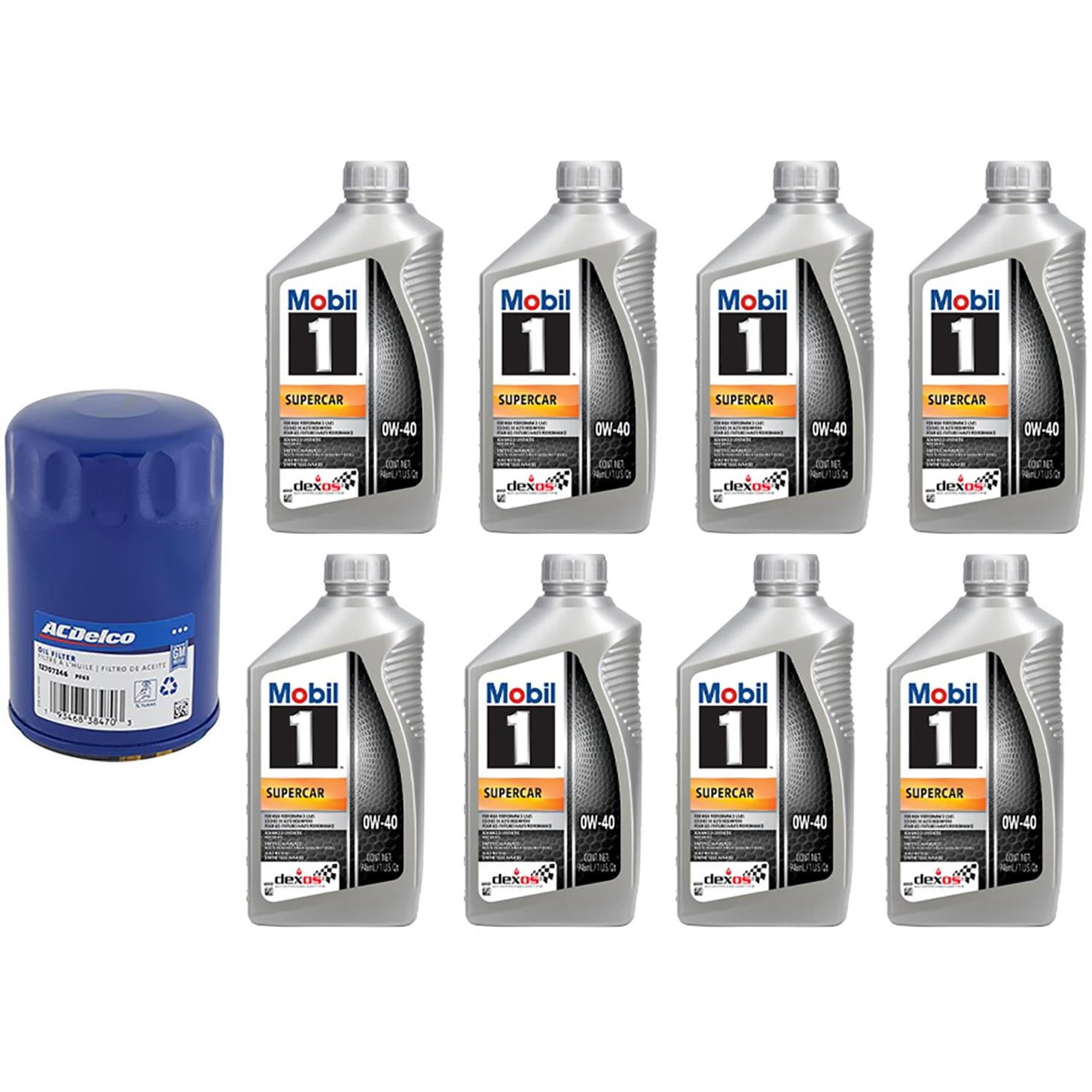 Mobil 1 0W40 Dexos R 8 Quart Oil PF63 Filter Change Kit - Walmart.com