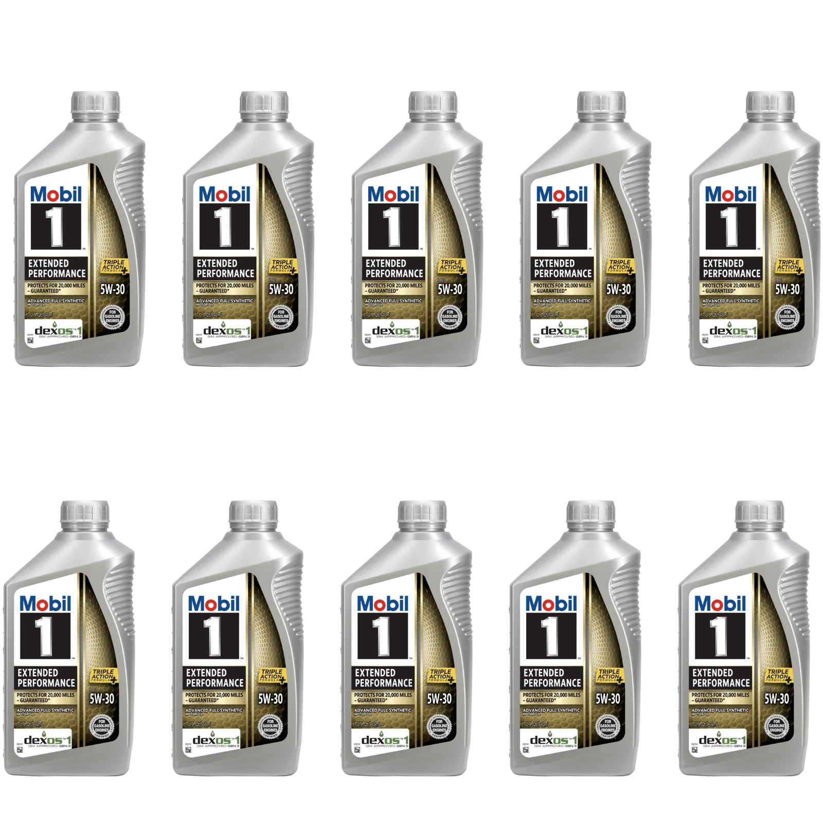 Mobil 1 112627 Extended Performance 5W-30 Motor Oil Pack of 10 ...
