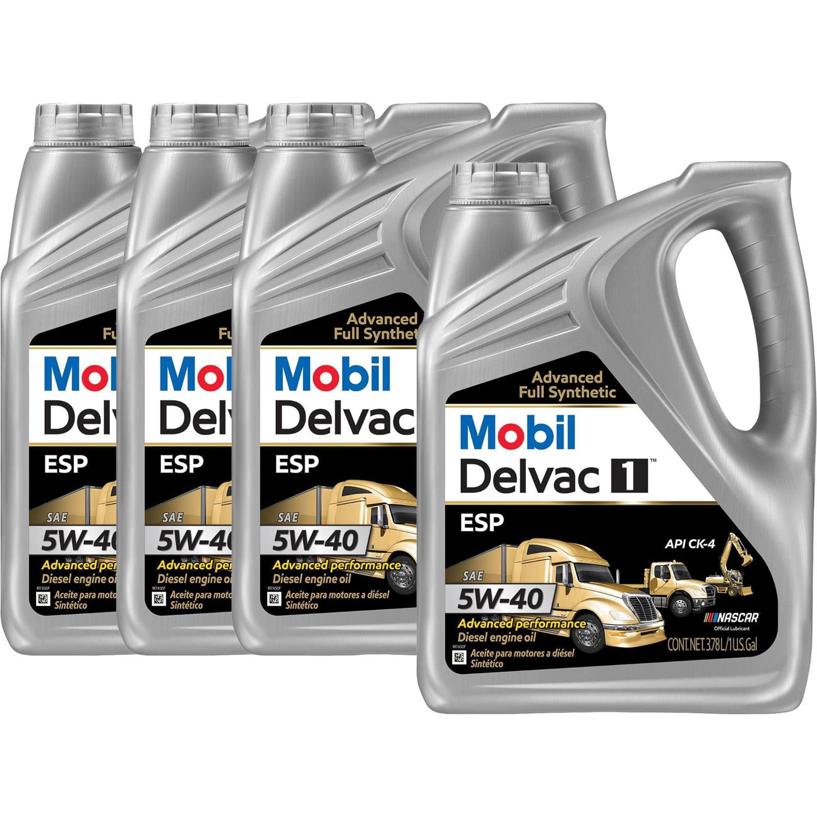 Mobil 1 Delvac 1 ESP 5W-40 Diesel Engine Oil, Extends Engine Life, 1 ...