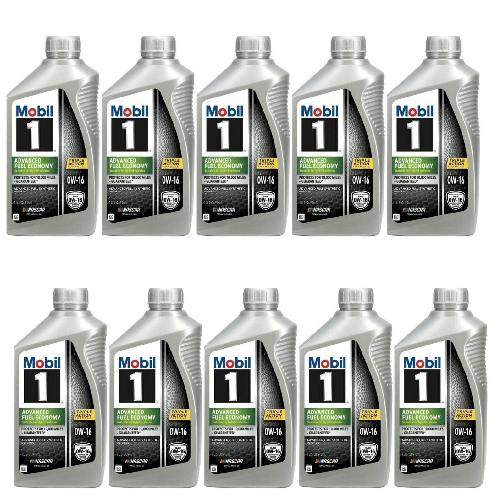 Mobil 1 124321 Advanced Fuel Economy SAE 0W-16 Full Synthetic Engine ...