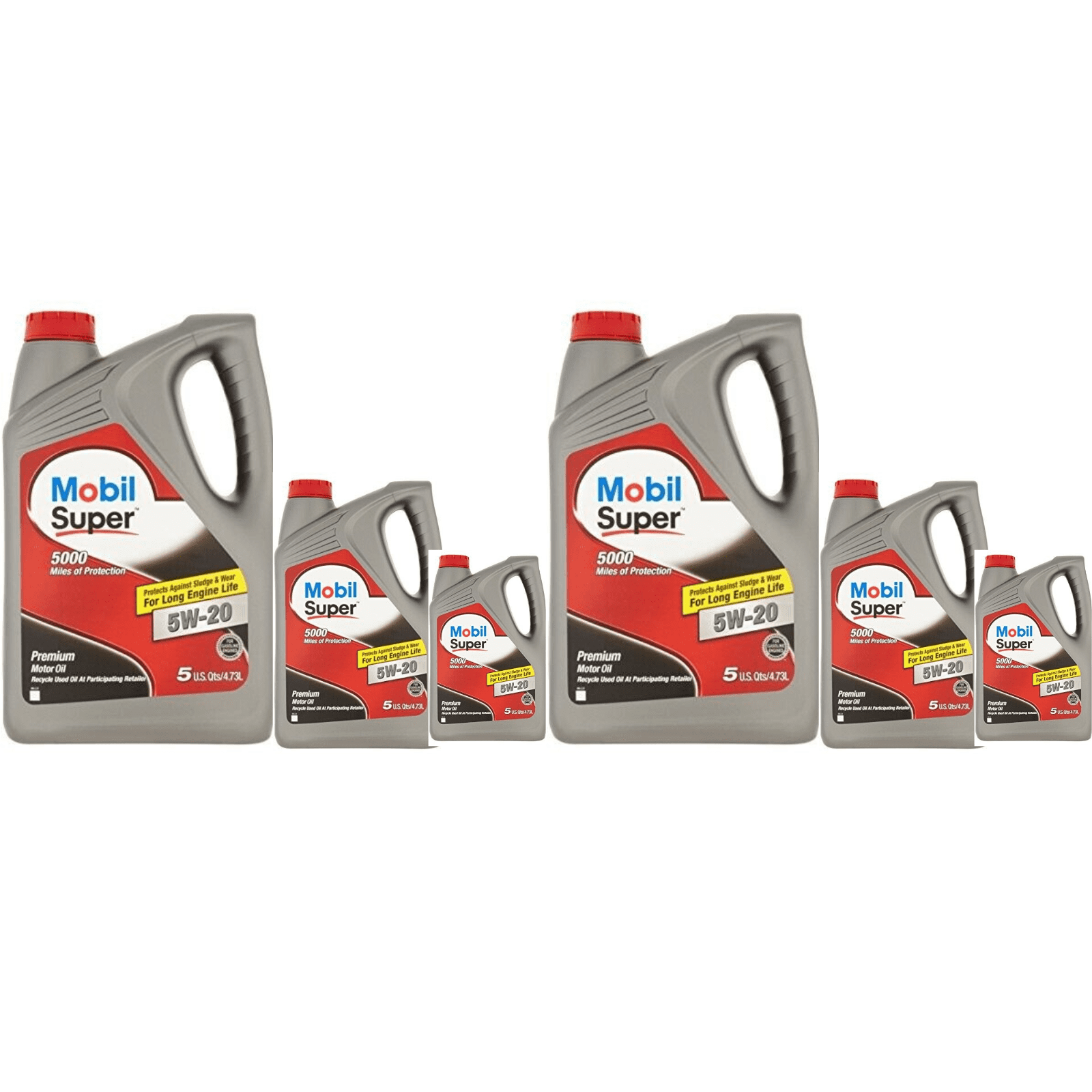 Mobil 1 124408 Extended Performance Full Synthetic Motor Oil 0W-20 Pack ...