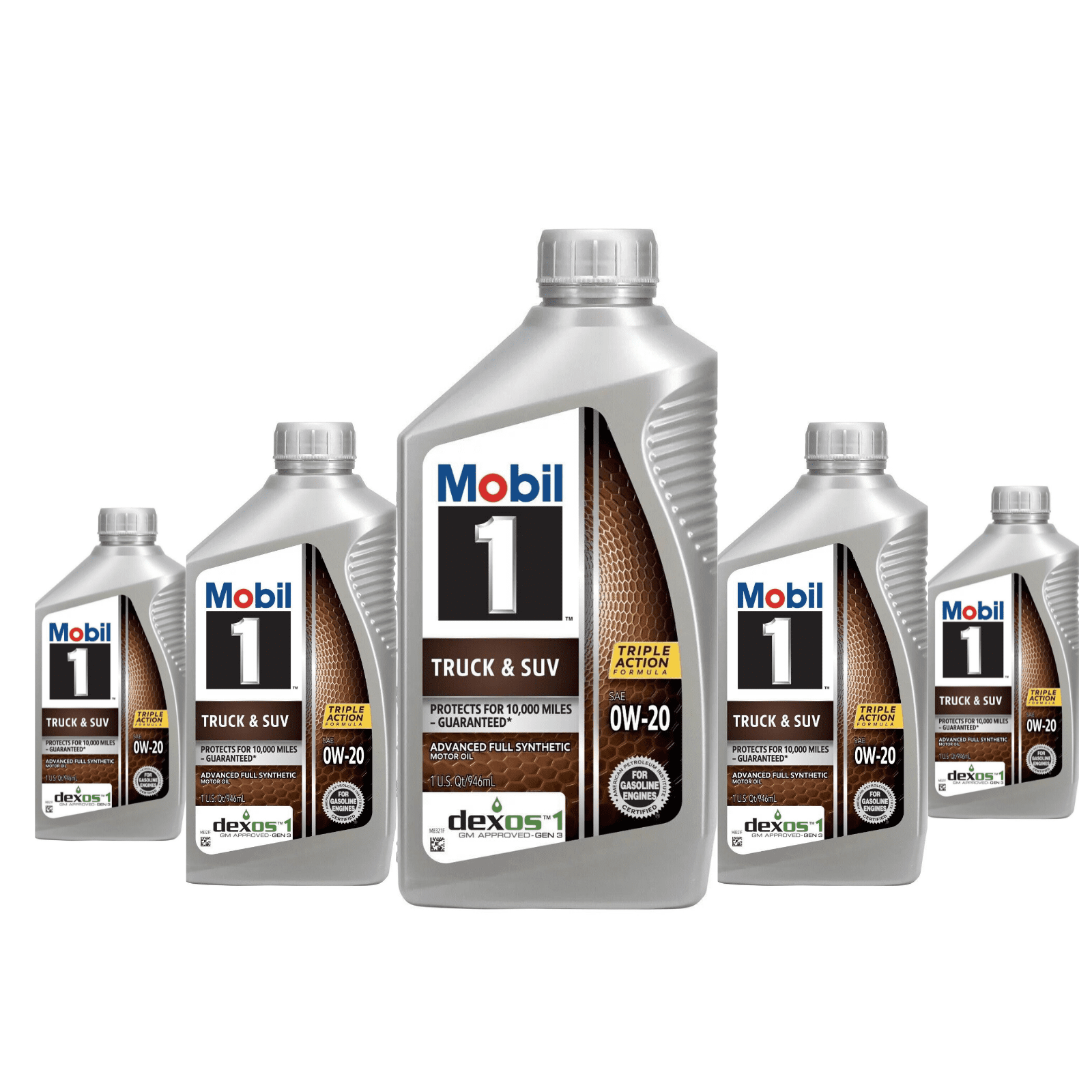 Mobil 1 124592 Truck & SUV Full Synthetic Motor Oil 0W-20, Pack of 5 ...