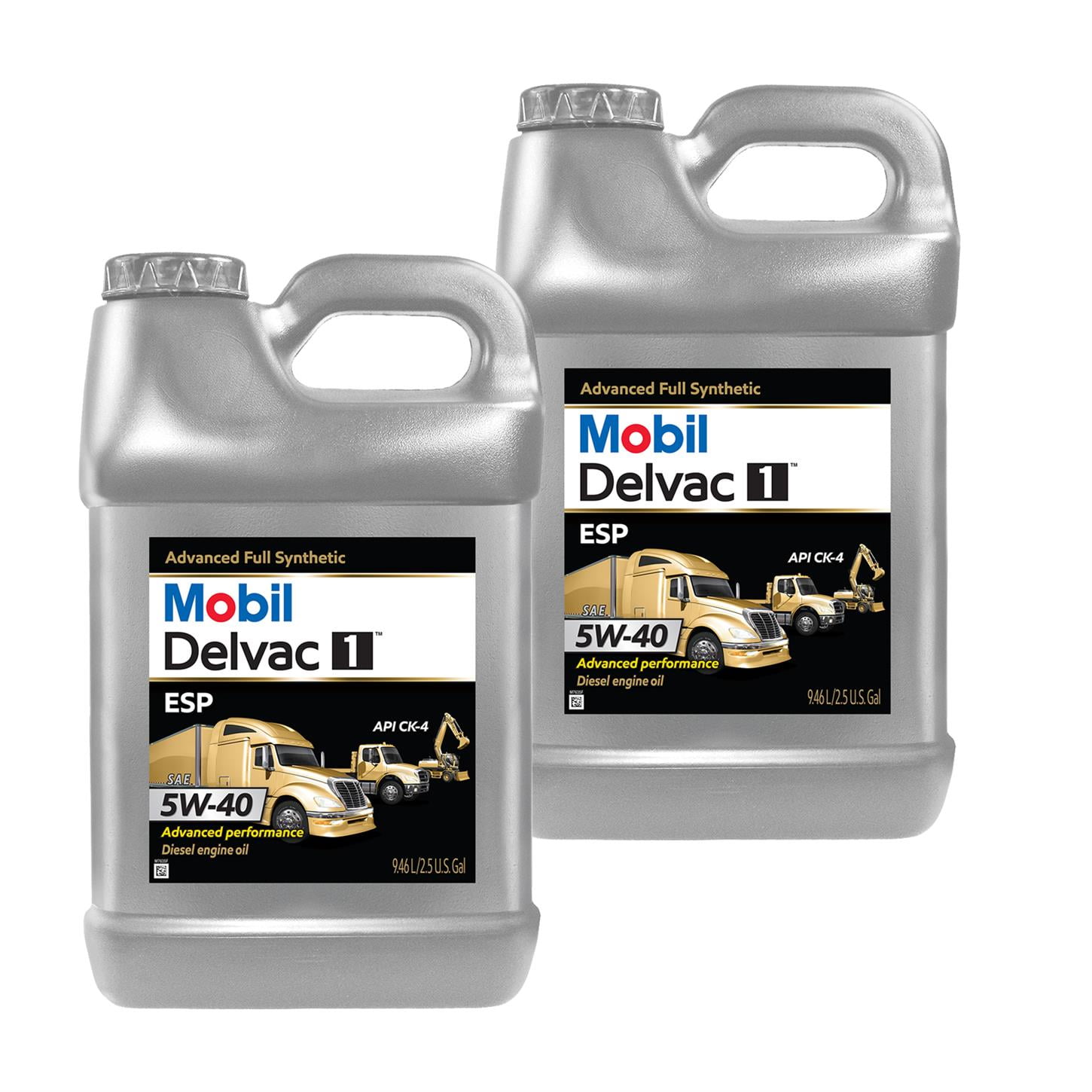 Mobil 1 Delvac 1 ESP Diesel Engine Oil, 5W-40, 2.5 Gallon, Box of 2 ...