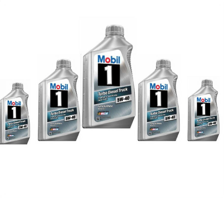 Mobil 1 98HM64 122253 5W-40 Turbo Diesel Truck Synthetic Motor Oil Pack ...