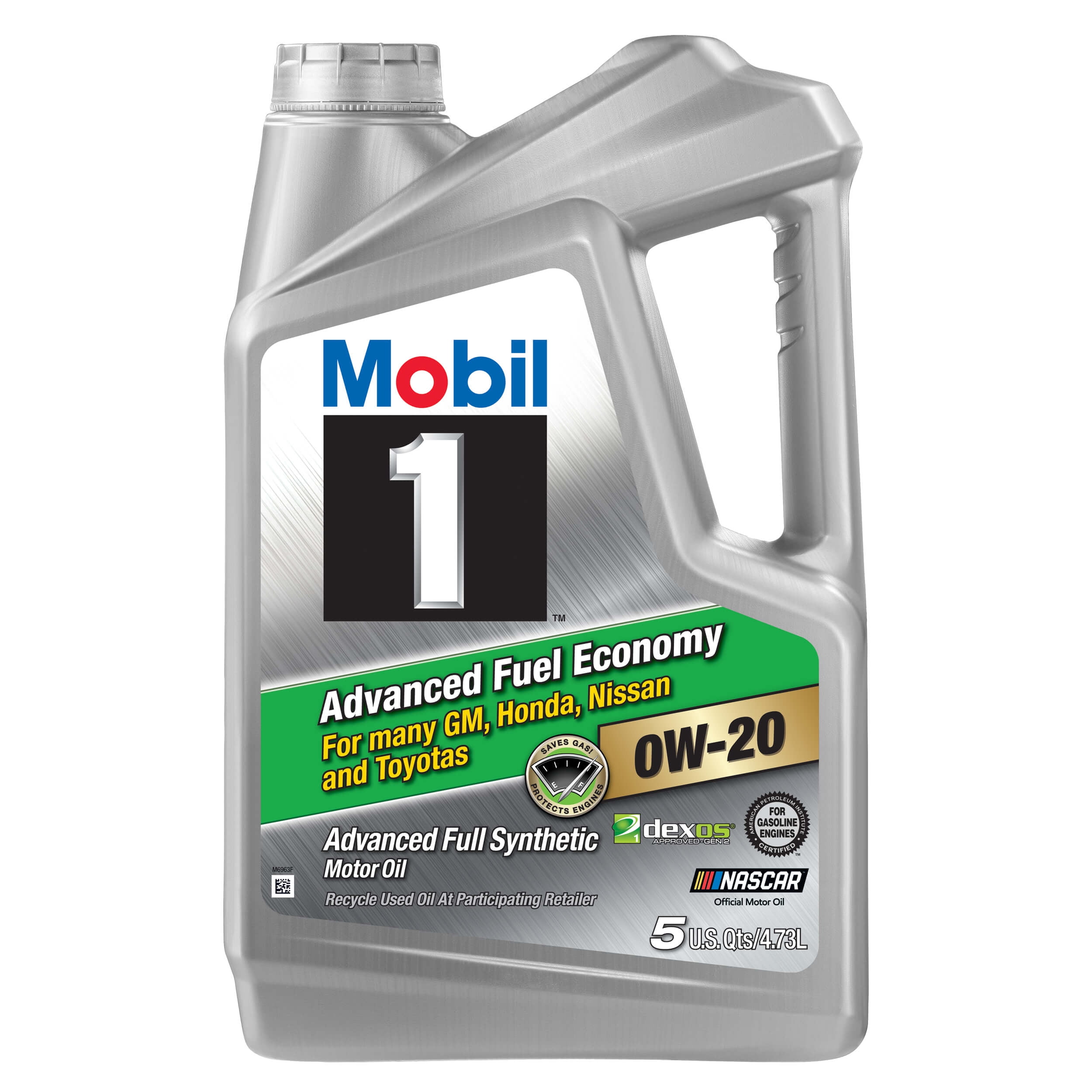Mobil 1 Advanced Fuel Economy 0W-20 Full Synthetic Motor Oil, 5 Quart ...