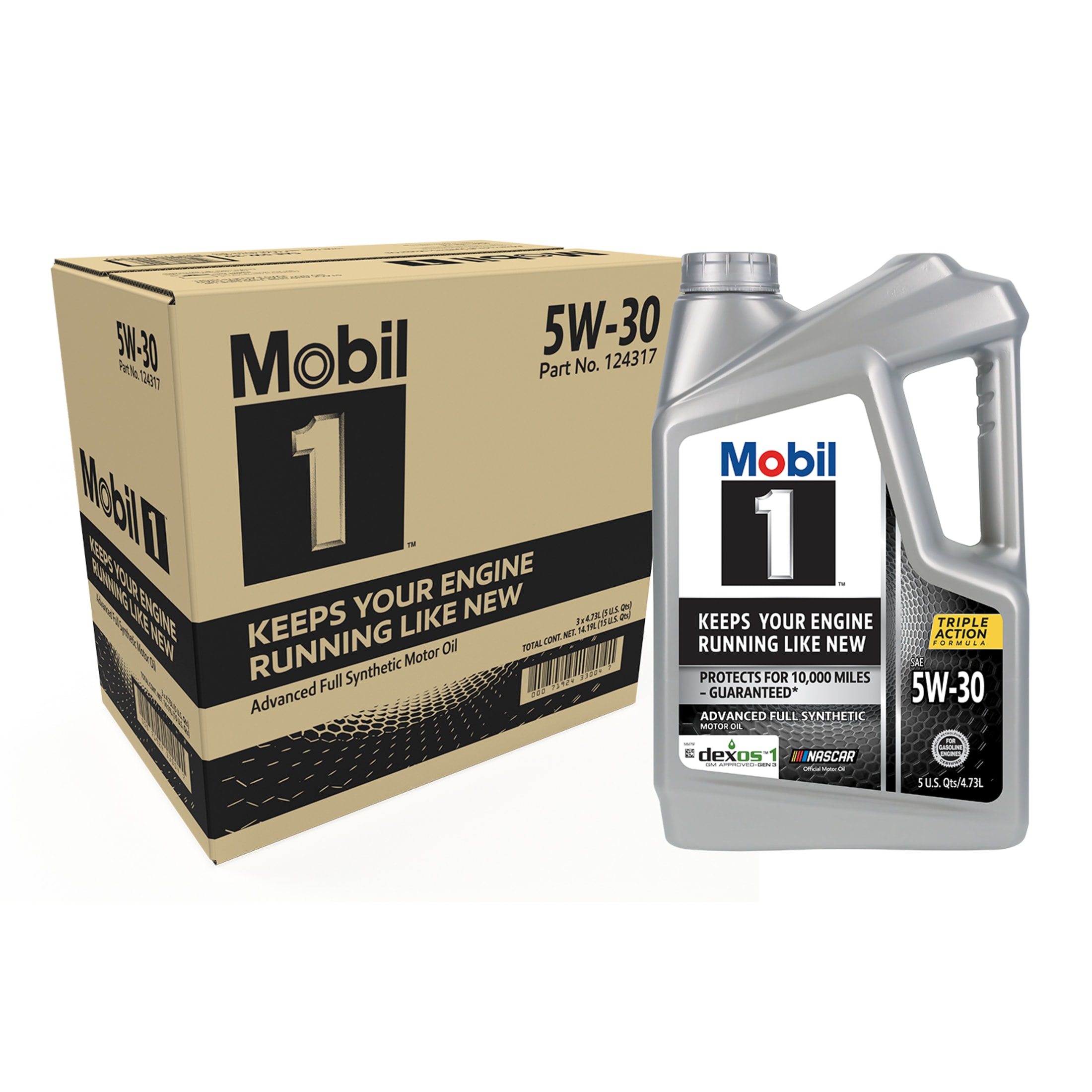 Mobil 1 Racing 4T Full Synthetic Motorcycle Oil 10W-40, 1 Quart ...