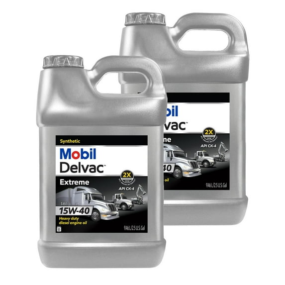 Mobil 1 126791 Full Synthetic Diesel Delvac Extreme 15W-40 Motor Oil, 2 ...
