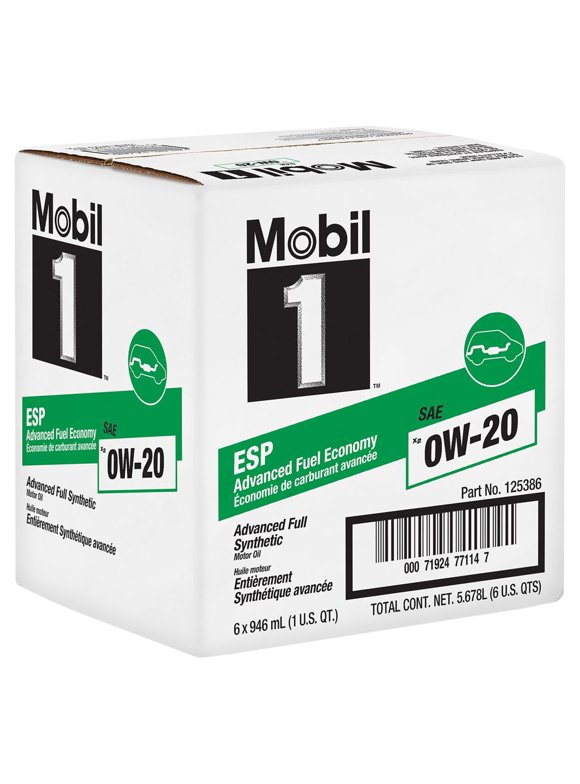 Mobil 1 0W-20 Oil in Mobil 1 Oil - Walmart.com