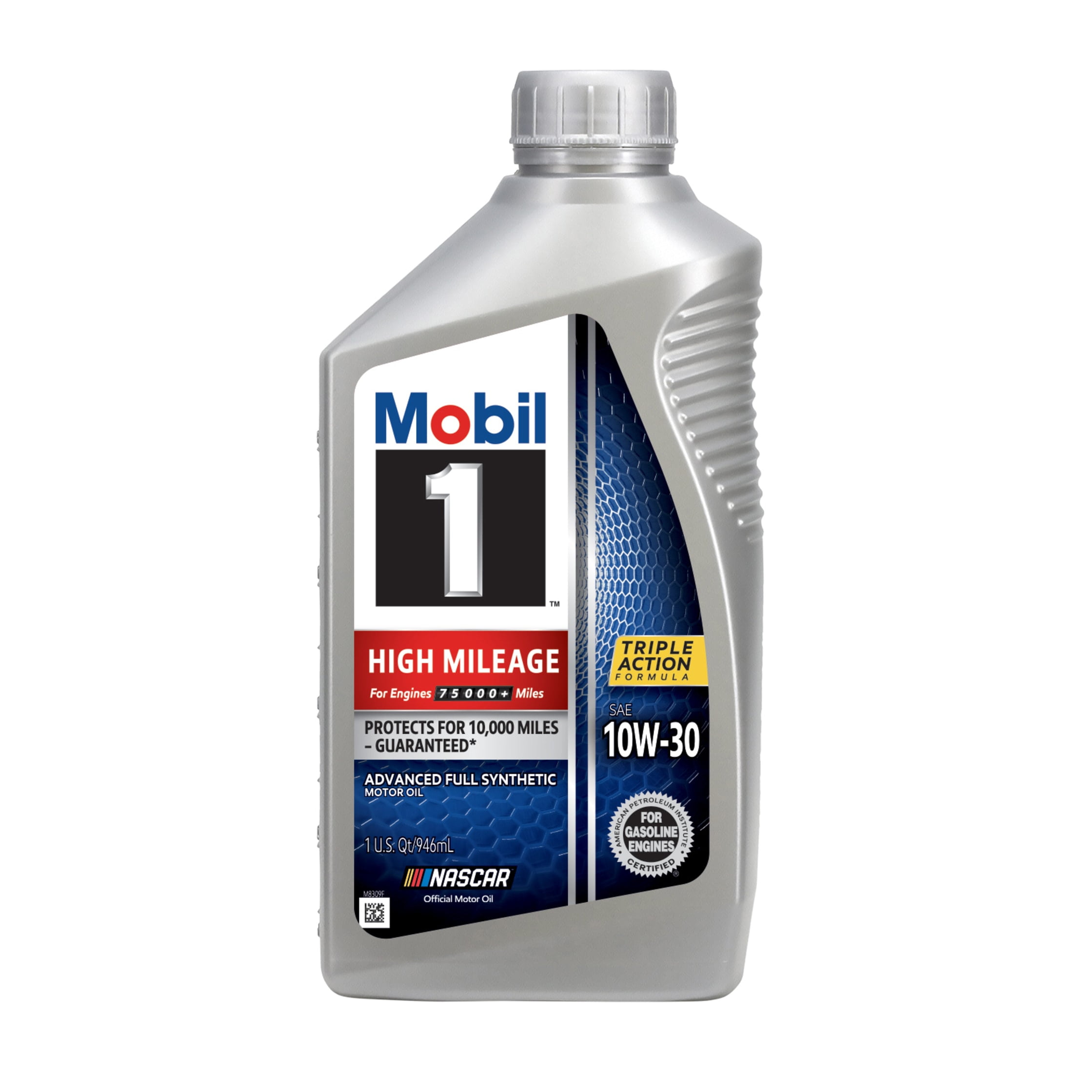 Mobil 1 High Mileage Full Synthetic Motor Oil 10W-30, 1 Quart - Walmart.com