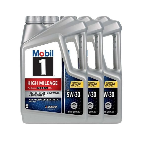 Mobil 1 5W-30 High Mileage Oil in Mobil 1 Oil - Walmart.com