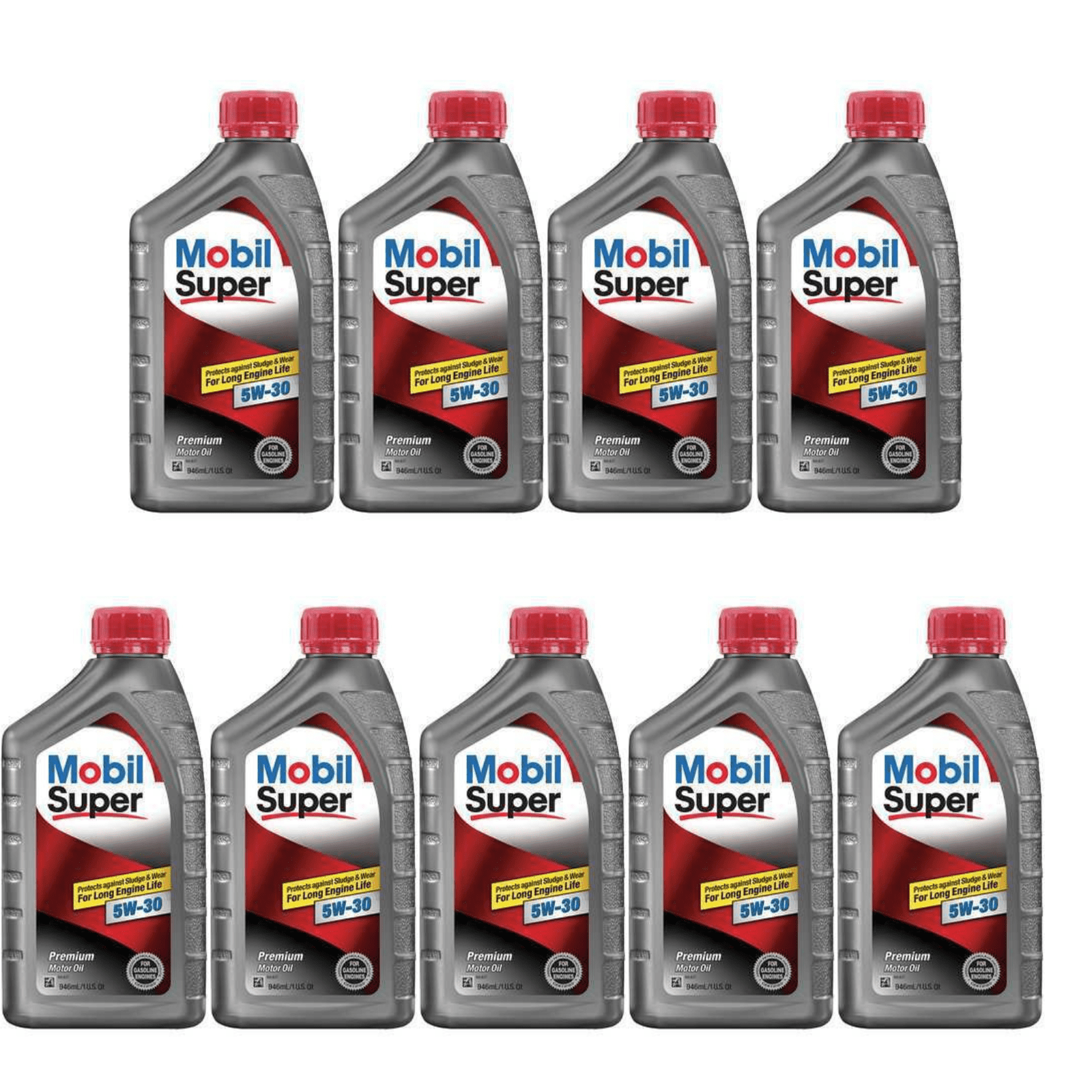 Mobil 124404 Engine Oil, Mobil Super, 5W-30 Pack of 9 - Walmart.com