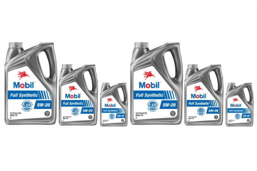 Mobil 125199 Full Synthetic Motor Oil 5W-20 Pack of 6 - Walmart.com
