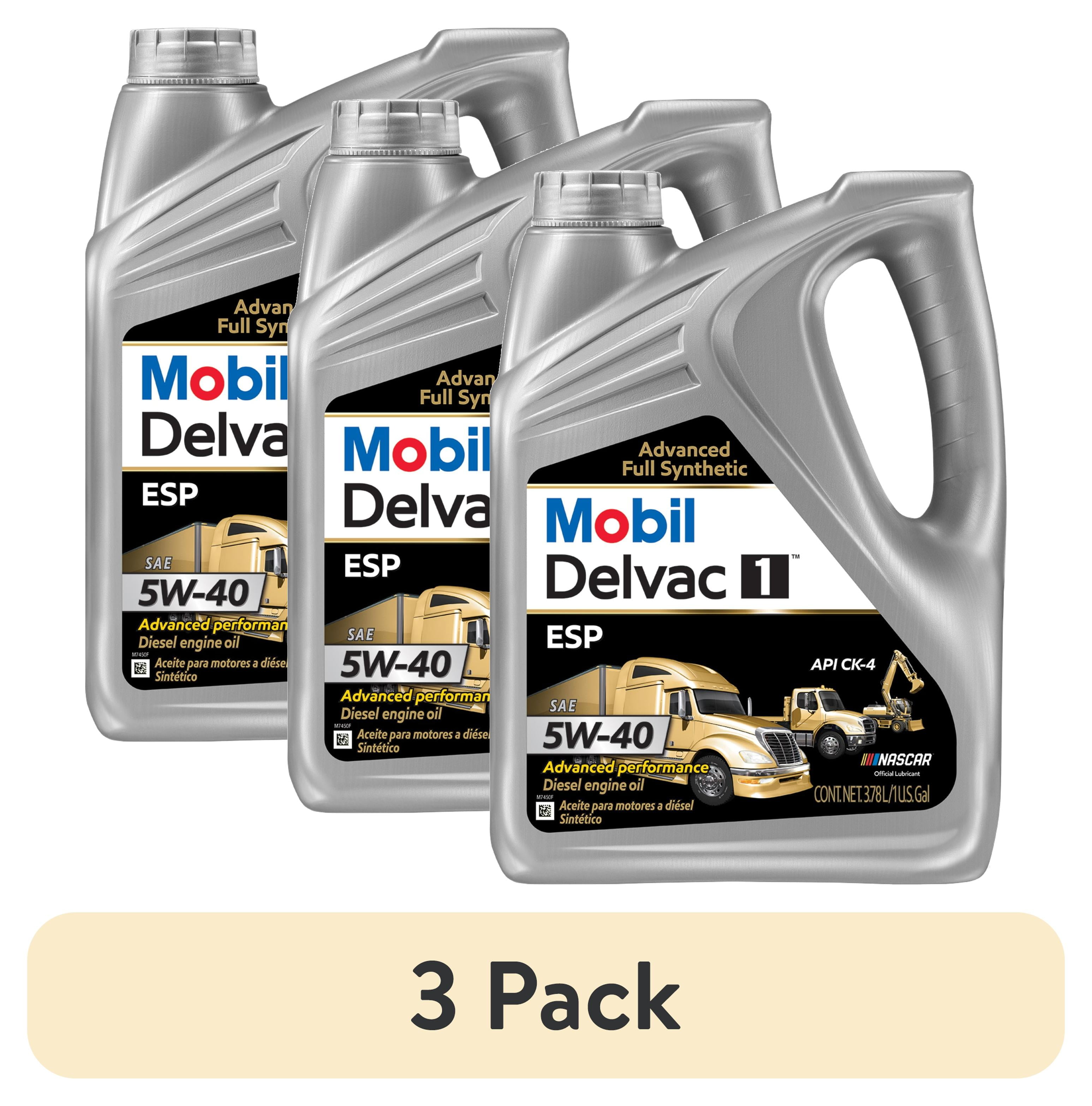(3 pack) Mobil Delvac 1 ESP Heavy Duty Full Synthetic Diesel Engine Oil ...