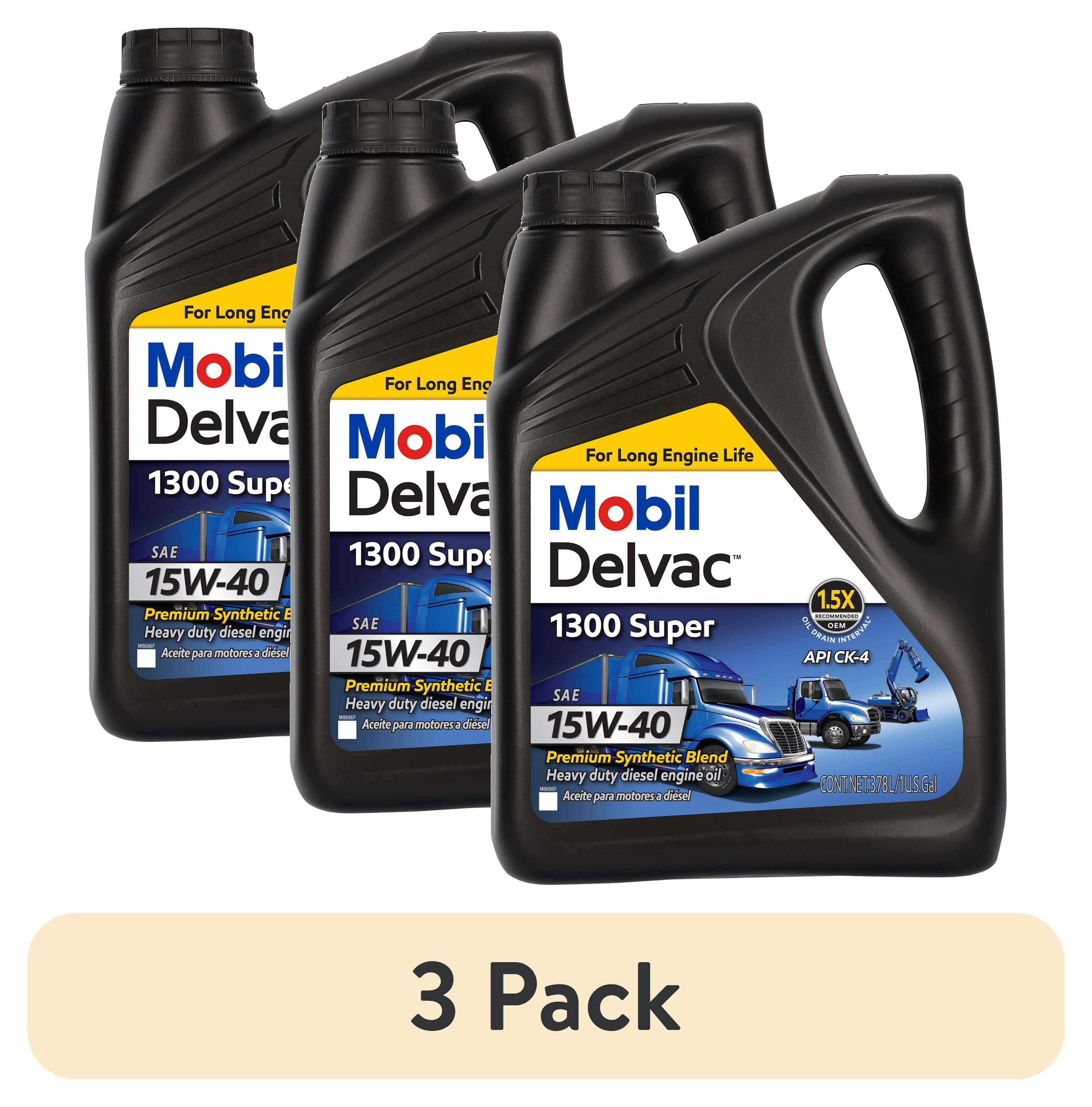 (3 pack) Mobil Delvac 1300 Super Heavy Duty Premium Synthetic Blend ...