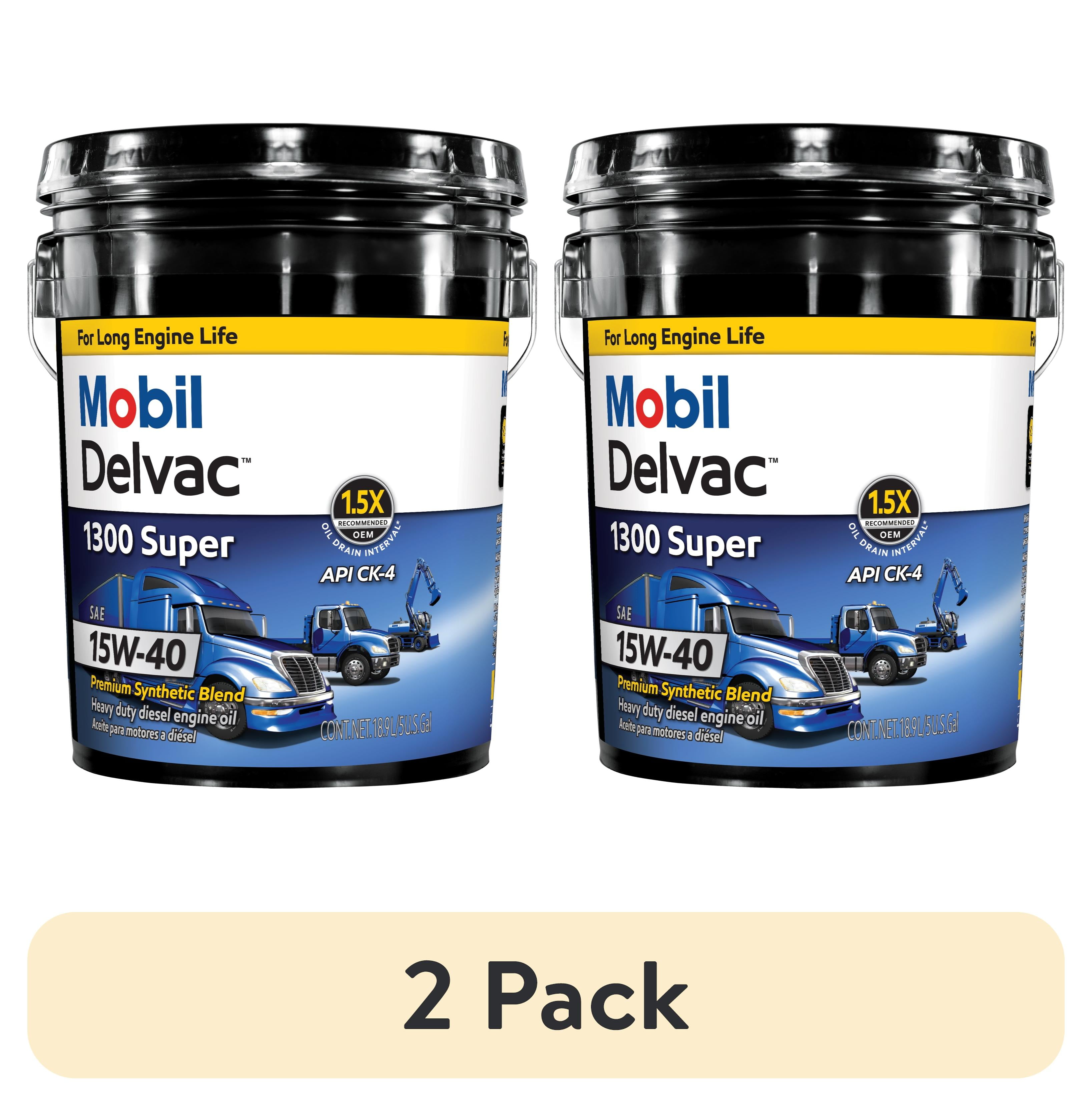(2 pack) Mobil Delvac 1300 Super Heavy Duty Synthetic Blend Diesel ...