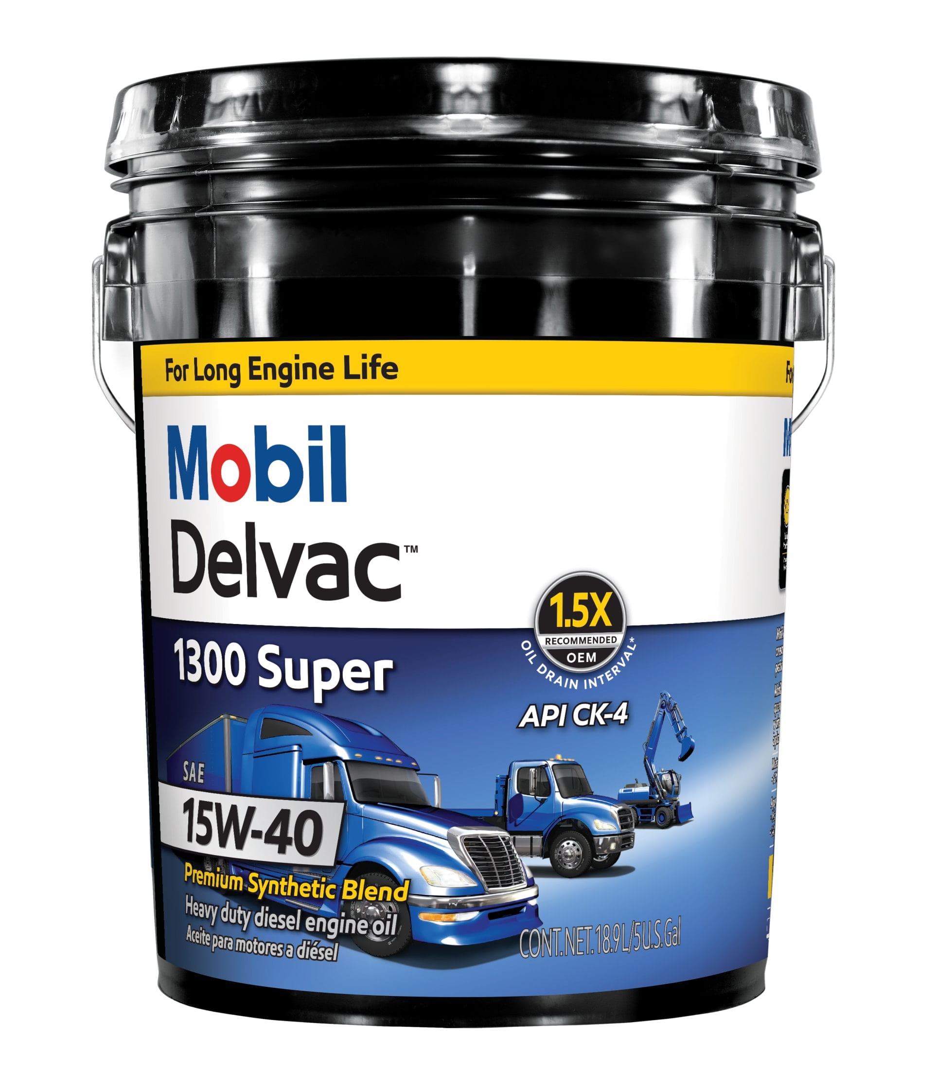 Mobil Delvac 1300 Super Heavy Duty Premium Synthetic Blend Diesel ...