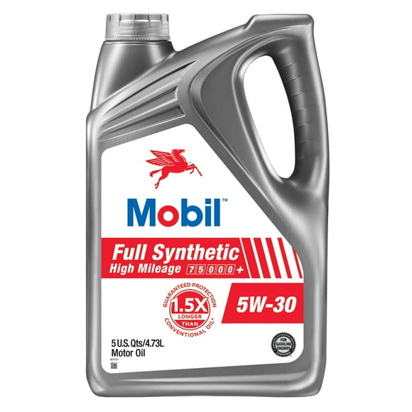 Mobil 1 5W-30 High Mileage Oil in Mobil 1 Oil - Walmart.com