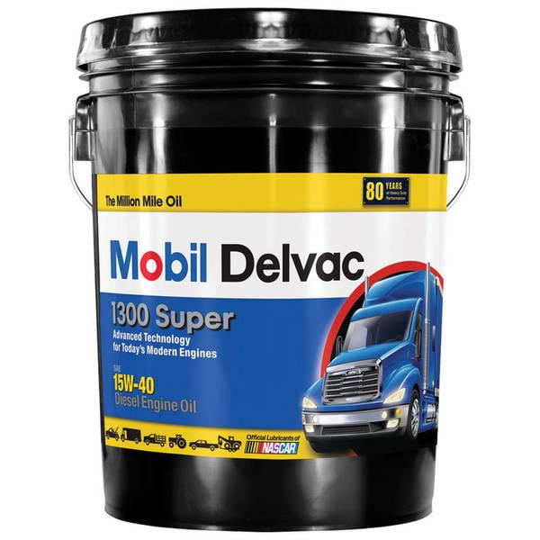 Mobil Mobil 5 Gal Delvac 1300 Super Heavy Duty Synthetic Blend Diesel ...
