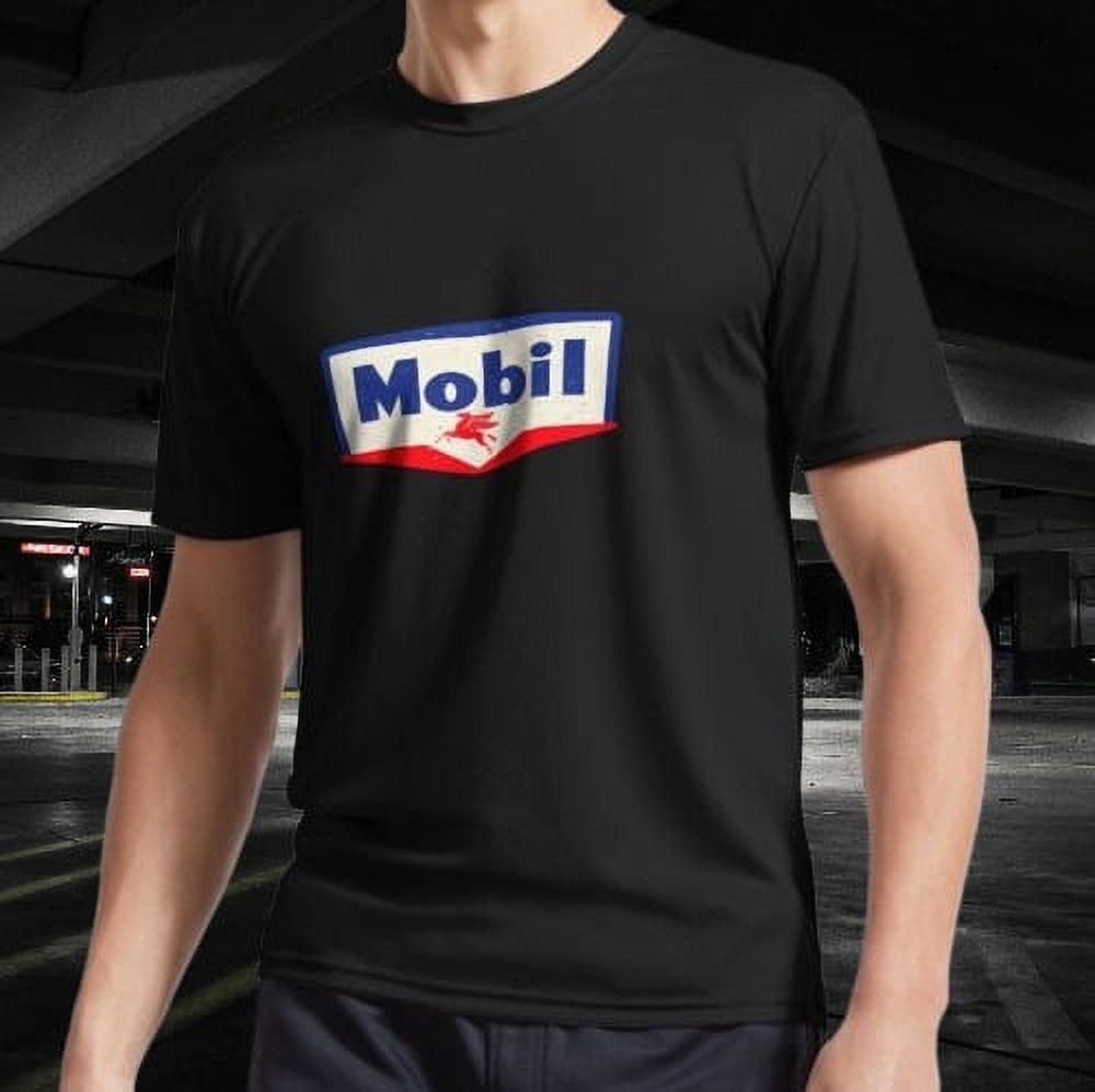 Mobil oil Vintage sign Logo Active T-Shirt Funny Size S to 5XL ...