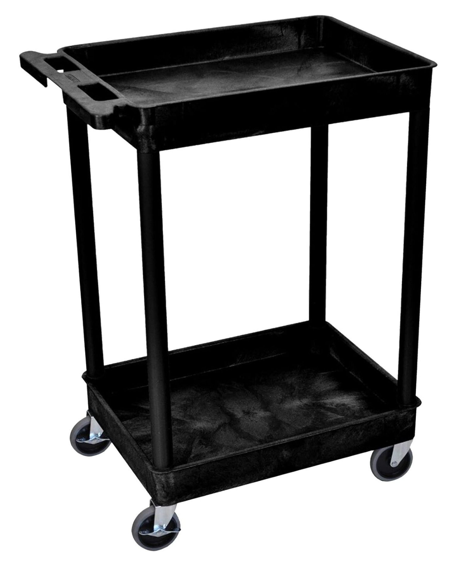 Mobile 37.5-Inch Utility Cart with 2 Shelves and Push Handle - Sturdy ...