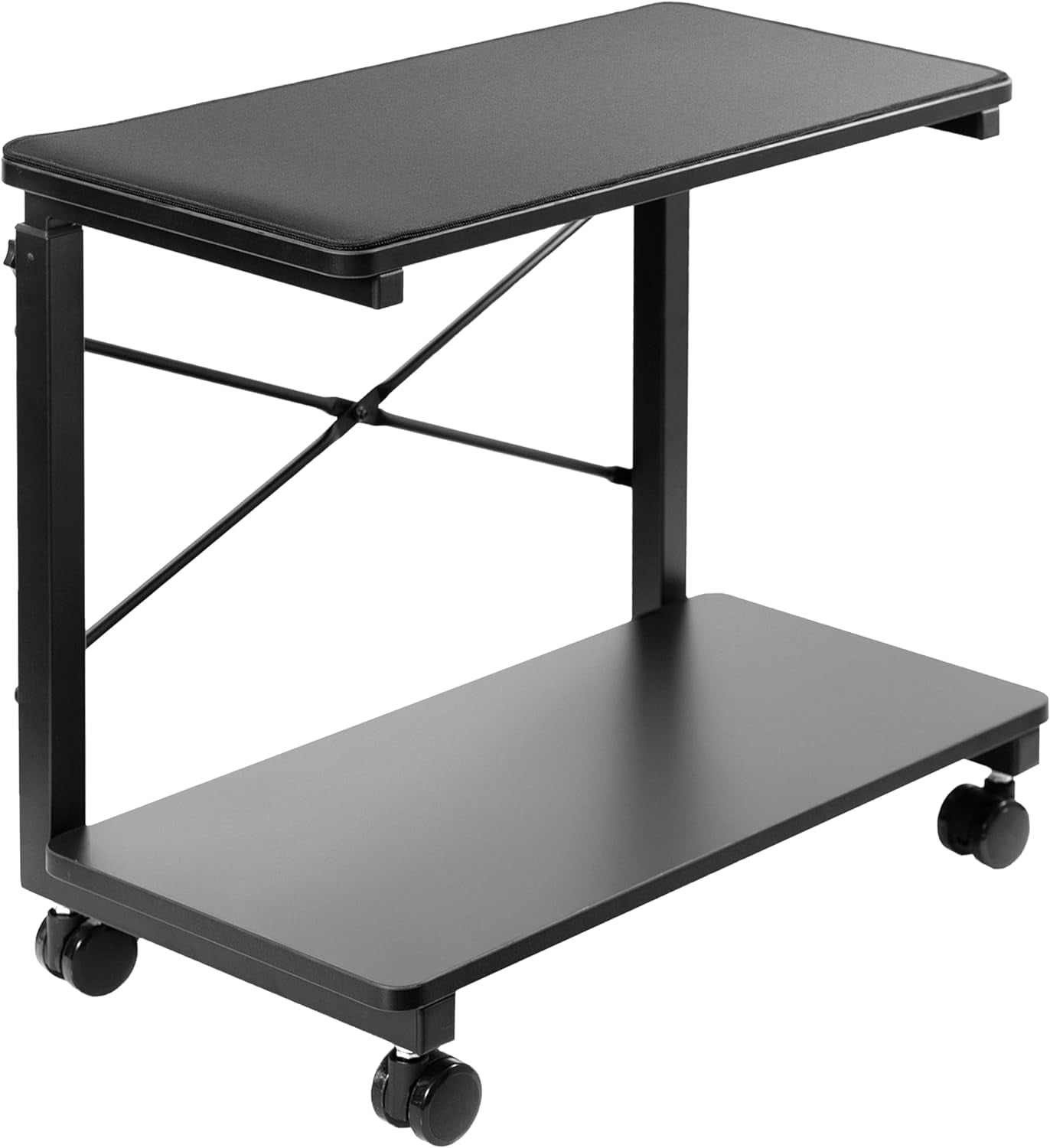 Mobile Adjustable PC Cart with Storage, Premium CPU Holder, Fits ...