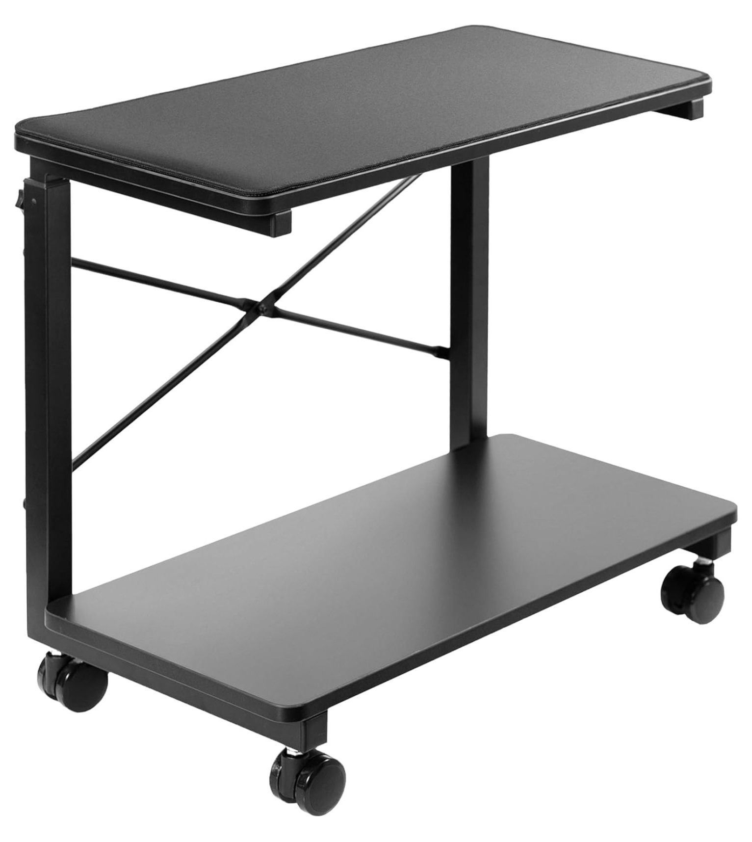 Mobile Adjustable PC Cart with Storage, Premium CPU Holder, Fits ...
