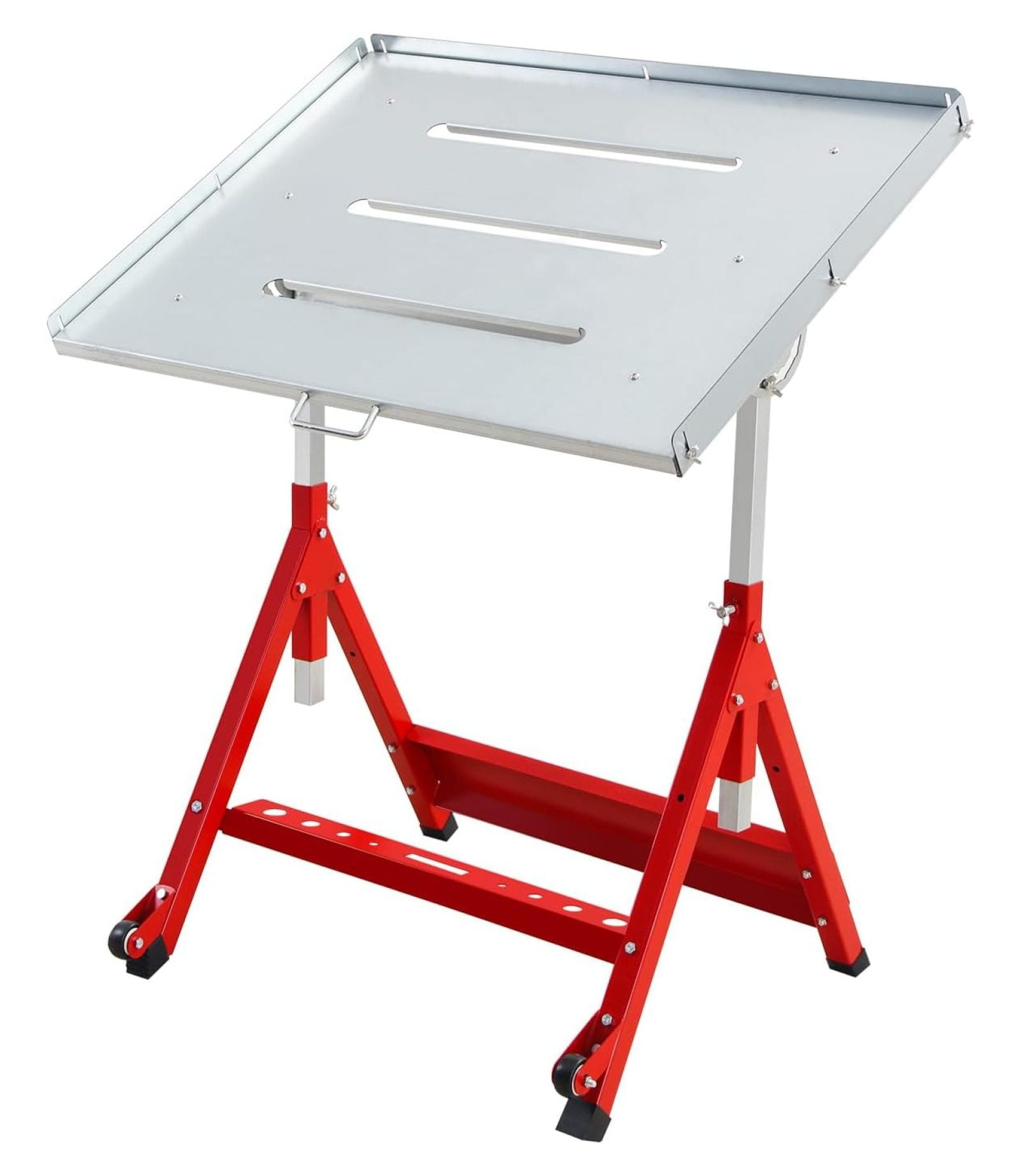 Mobile Adjustable Welding Table 31" x 23", Heavy Duty Steel Welding ...