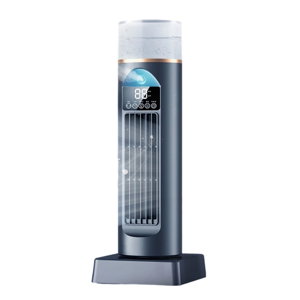 Mobile Air Conditioning Fan 6 Speed 120° Oscillation Colorful Light ...