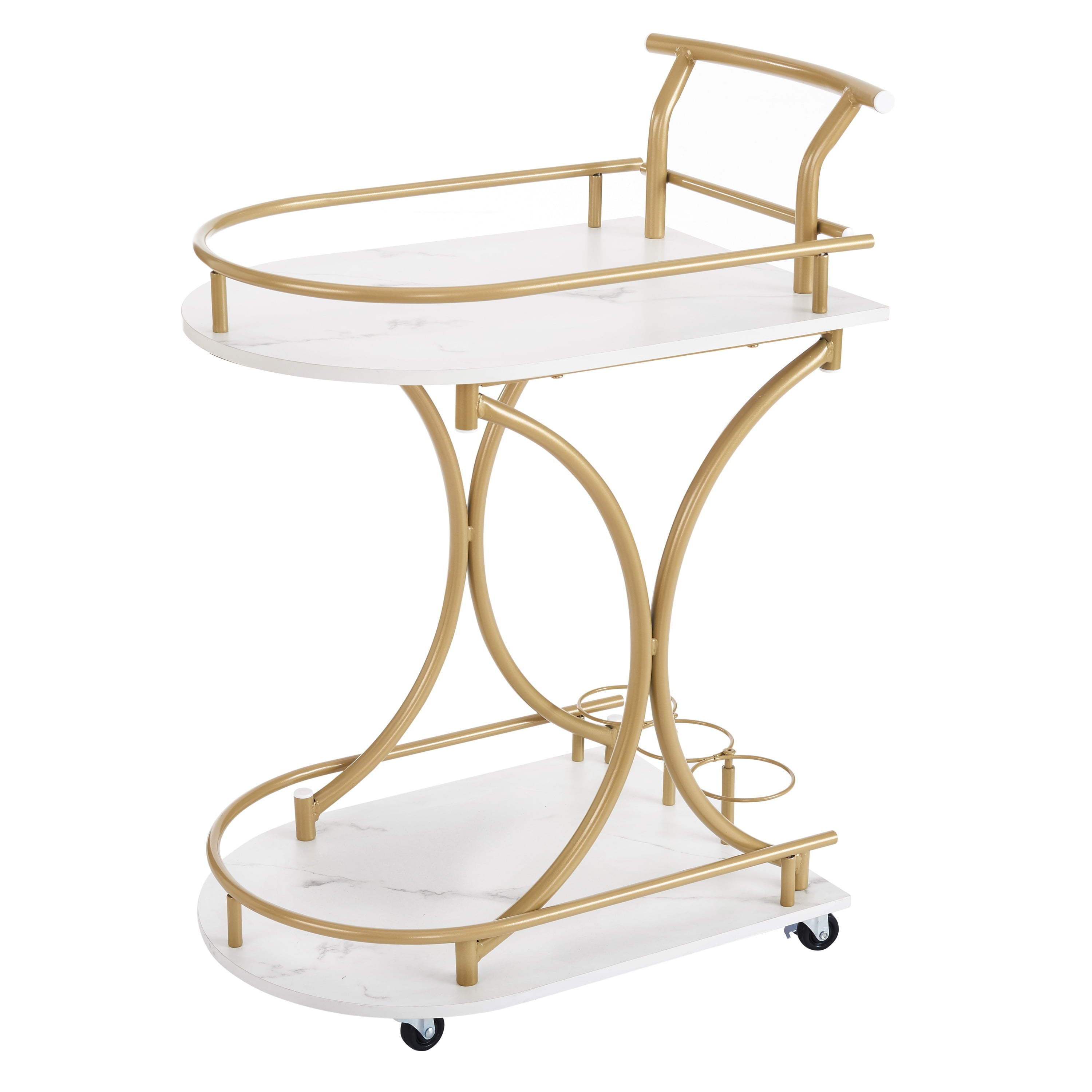 Mobile Bar Service Cart,2nd Floor Bar Cart - Walmart.com