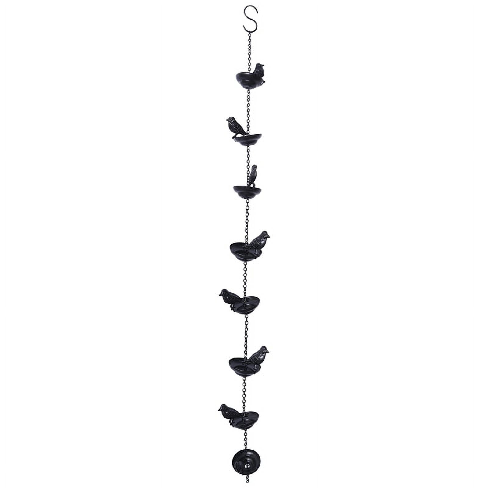Mobile Birds on Cups Rain Chain for Outside, Chains Gutters Downspouts ...