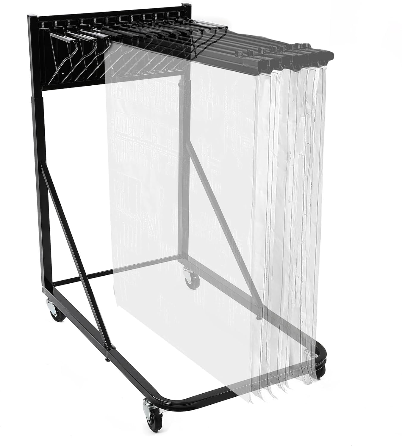 Mobile Blueprint Storage Rack with 12 Pivot Brackets, Vertical ...