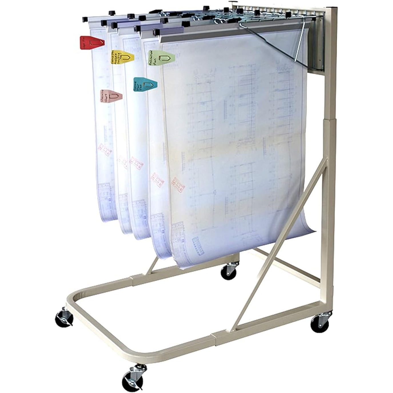 Mobile Blueprint Storage Rack File Organizer Rack or Home Office with ...