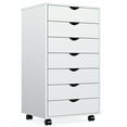 Mobile Chest of 7 Drawers - Versatile Wood Storage Dresser for Bedroom ...