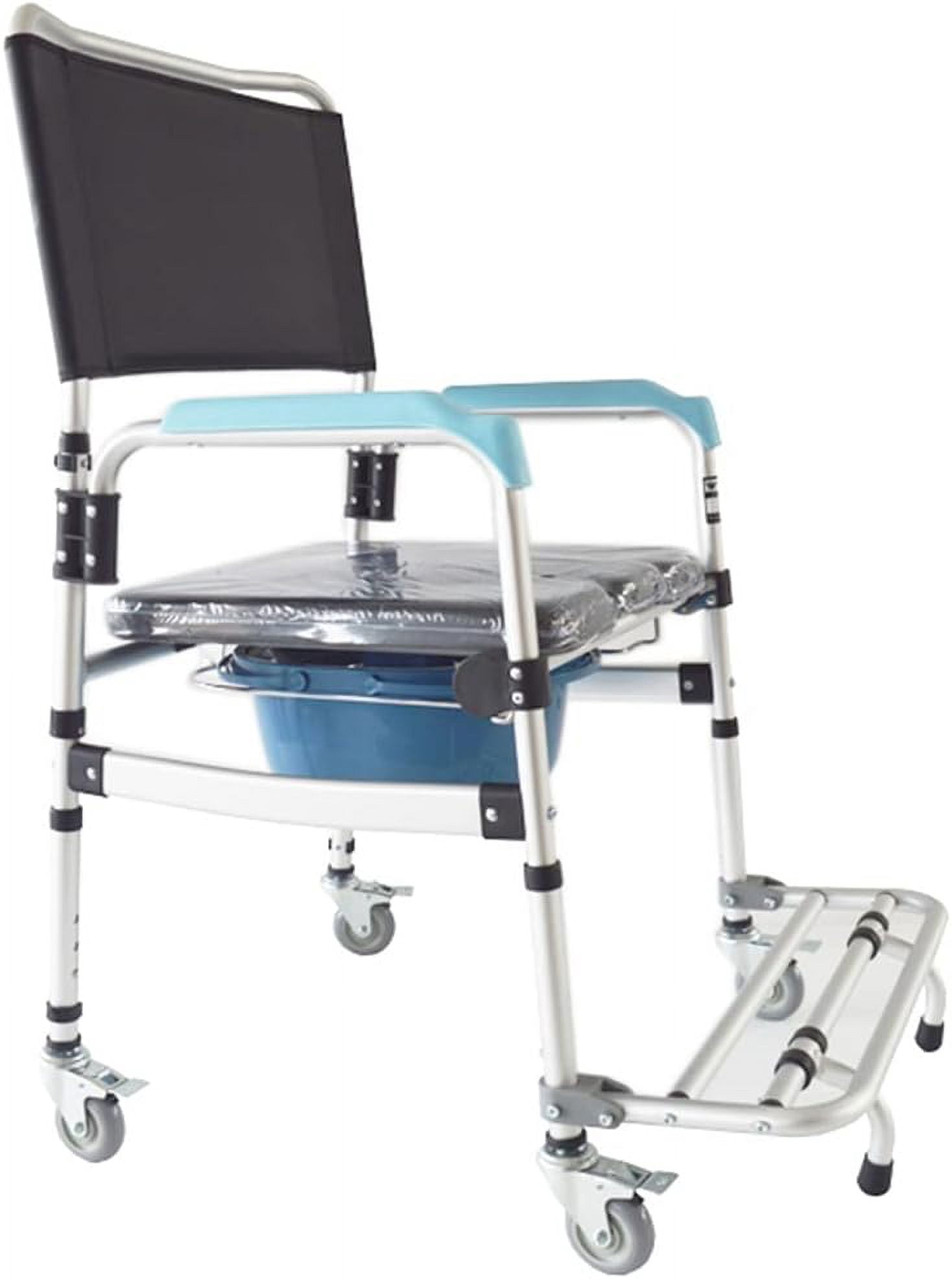 Mobile Commode Toilet Wheel Chair 330lbs Commode Toilet Wheel Chair ...